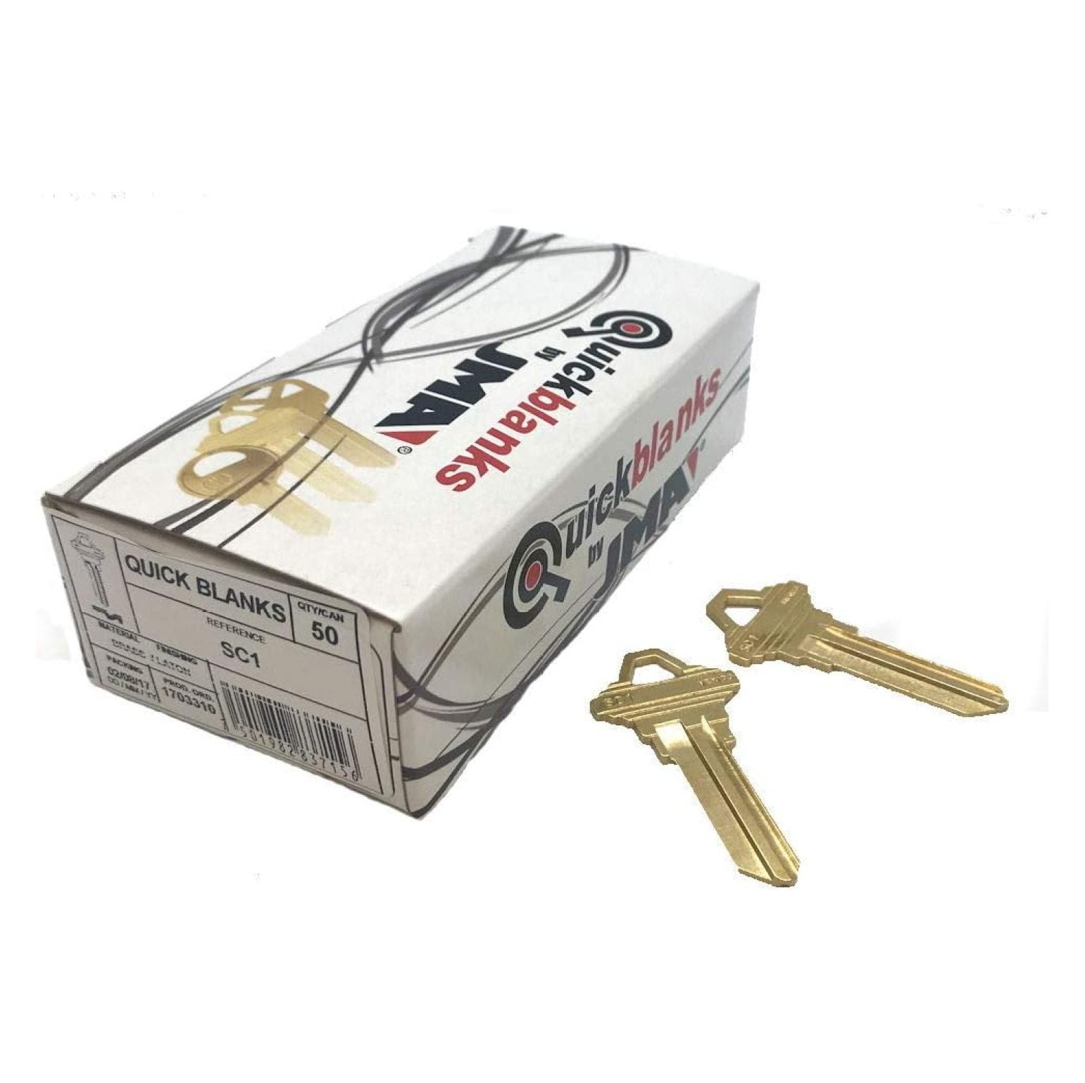 SC1 Brass Key Blanks Box 50 by (Pack of 2) Y - Walmart.com