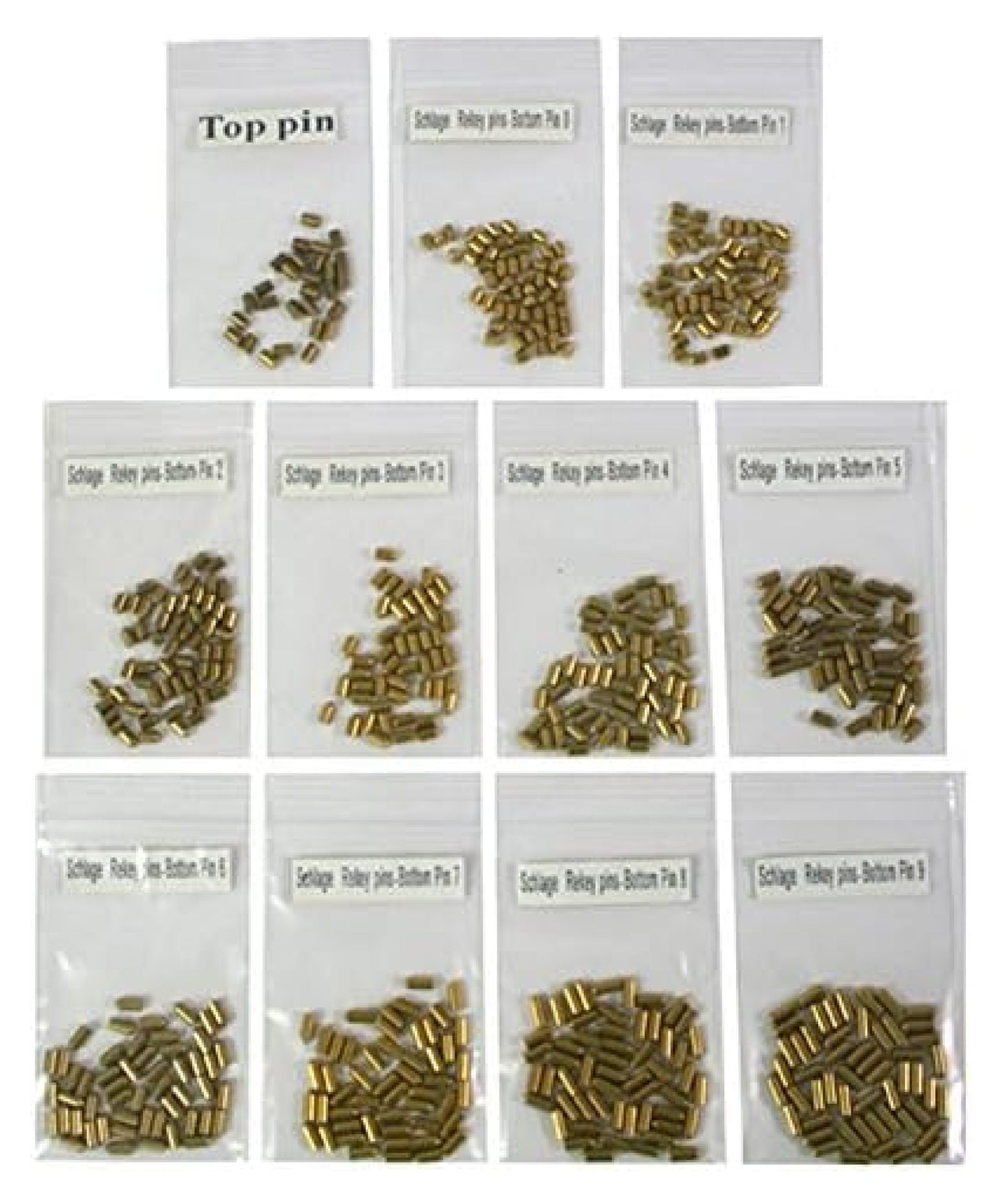 SC1 / SC4 Compatible Keyway Re-Key Kit Bottom Pins #0 to #9 with 100 of ...