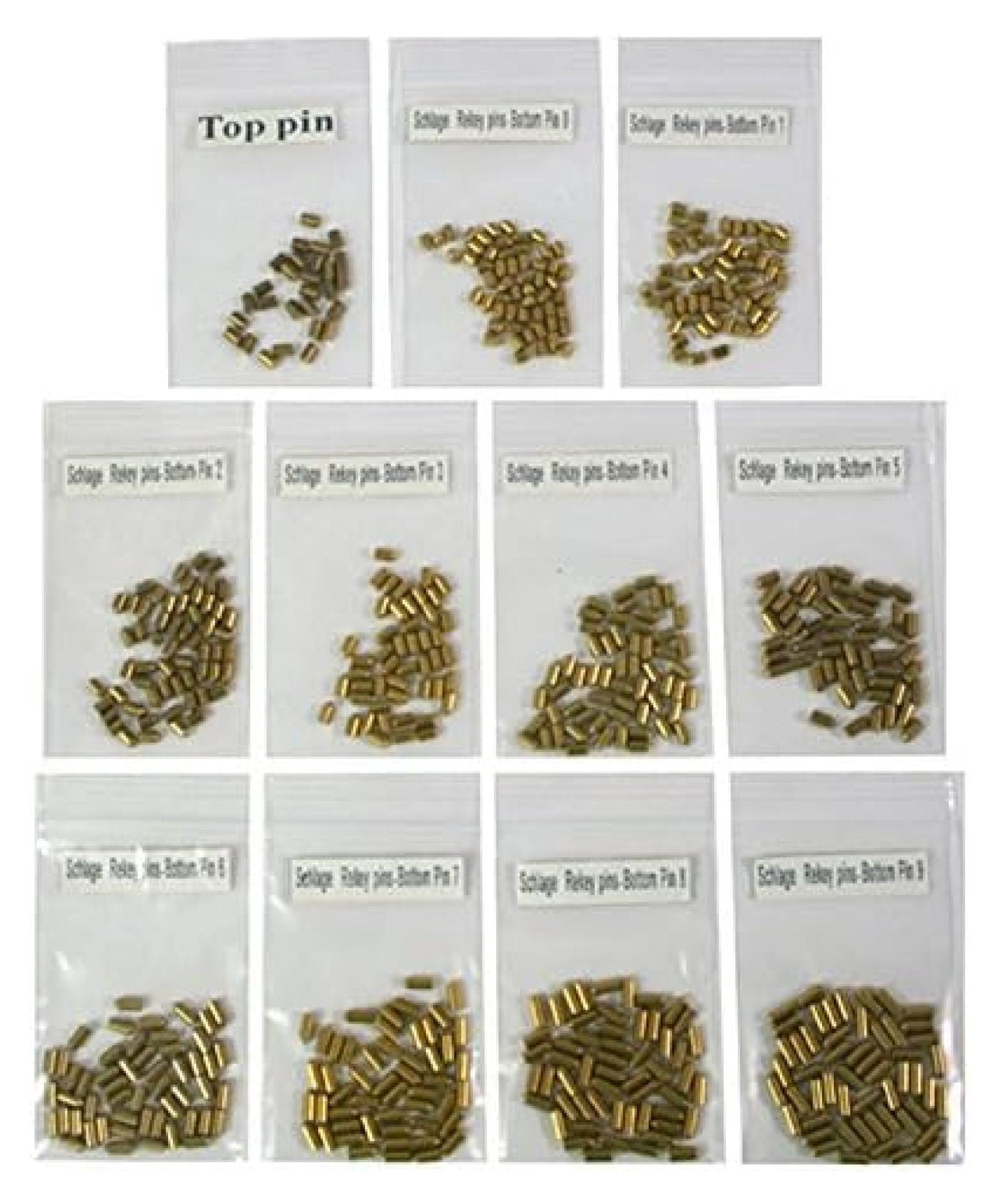 SC1 / SC4 Compatible Keyway Re-Key Kit Bottom Pins #0 to #9 with 100 of ...
