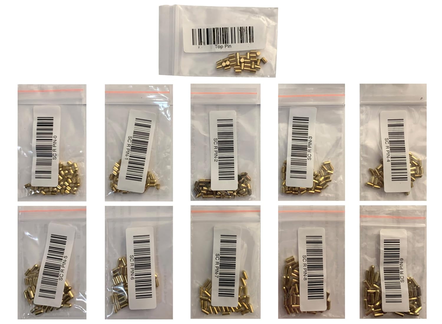 SC1 / SC4 Compatible Keyway Re-Key Kit Bottom Pins #0 to #9 with 50 of ...