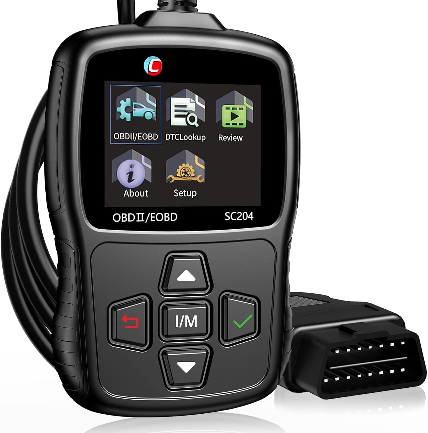 SC204 OBD2 Scanner Diagnostic Tool, Check Engine Code Reader With Reset ...