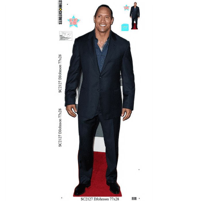 SC2127 Dwayne Johnson Dark Suit Lifesize Cardboard Cutout Smart Casual ...
