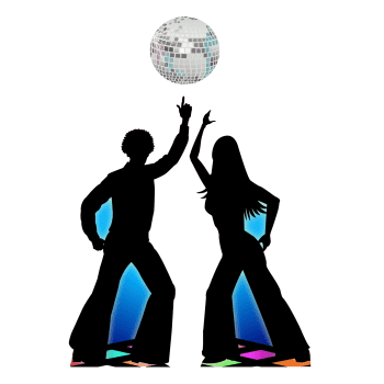 SC2184 Disco Couple Silhouette Cardboard Cutout - Walmart.com