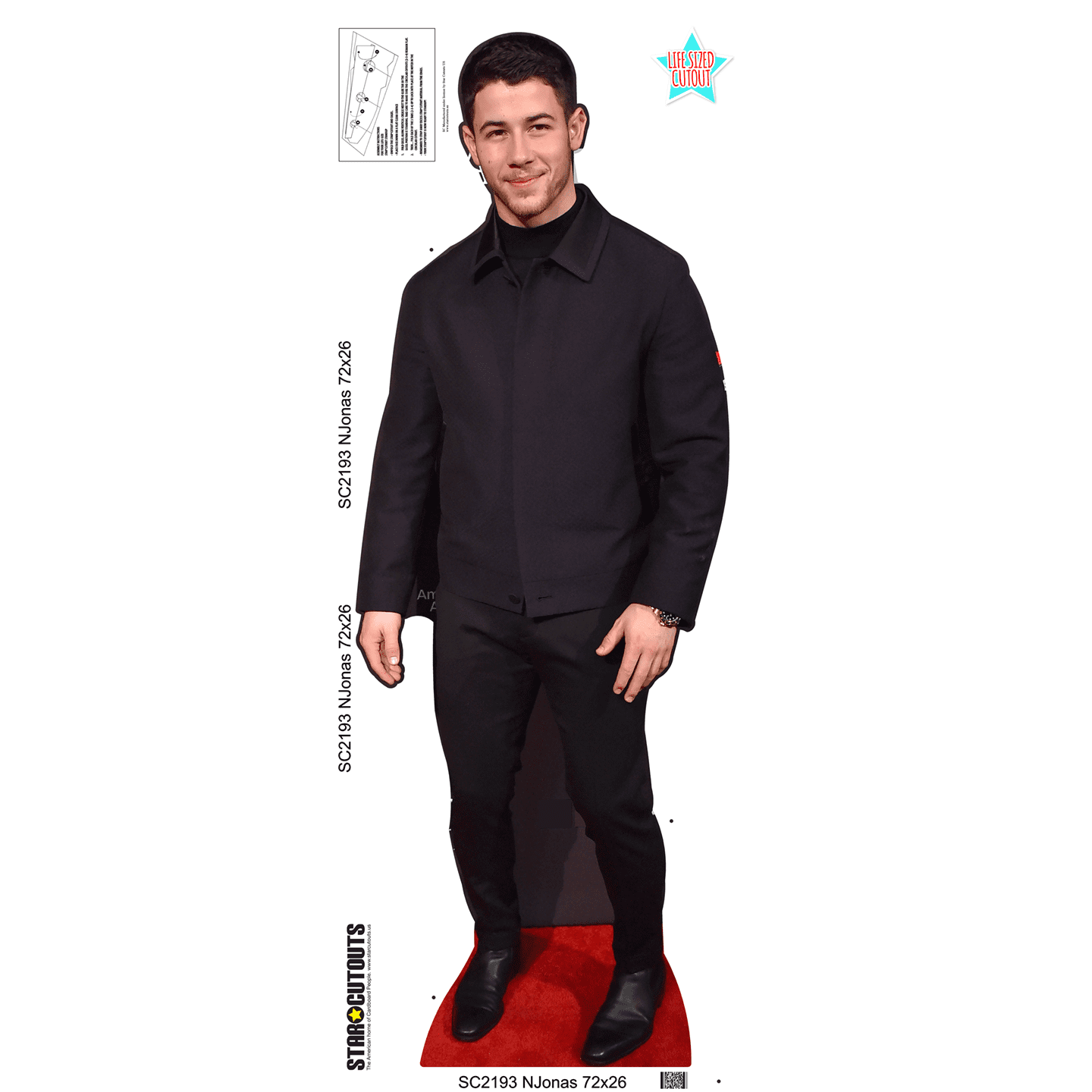 SC2193 Nick Jonas Cardboard Cutout Standee Standup - Walmart.com