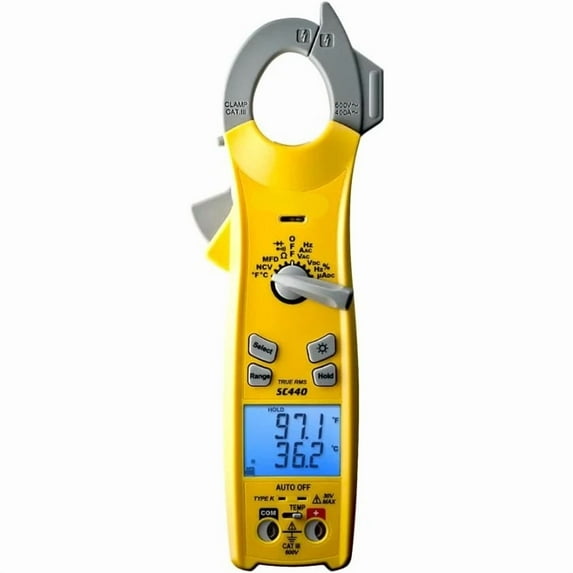 SC440 True RMS Clamp Meter with Temperature, Inrush Current ...