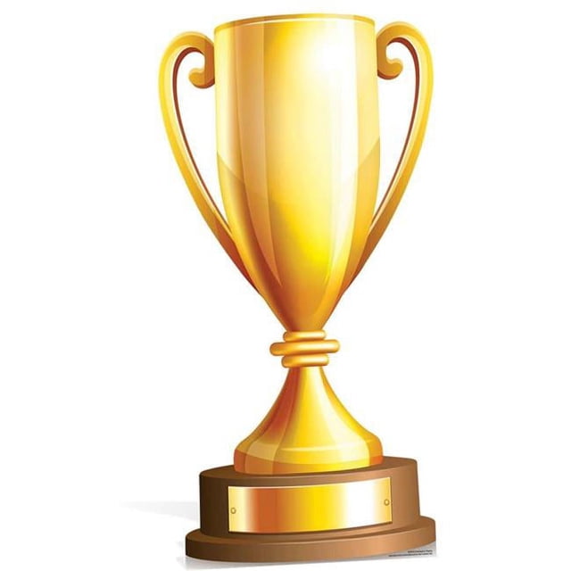 SC878 Large Champion Trophy Cardboard Cutout Standup - Walmart Business ...