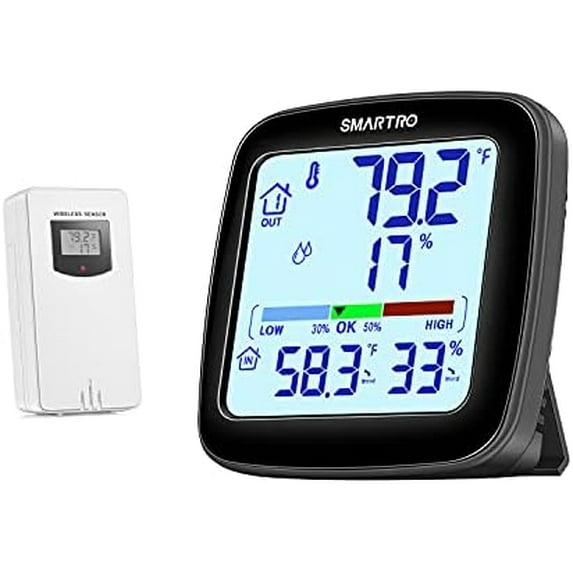 SC92 Professional Indoor Outdoor Thermometer Wireless Digital ...