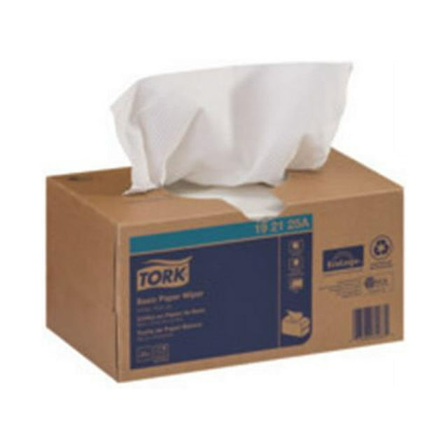 SCA 192125A 9 x 10.25 in. Tork Basic Paper Wiper with Pop-up Box, White ...