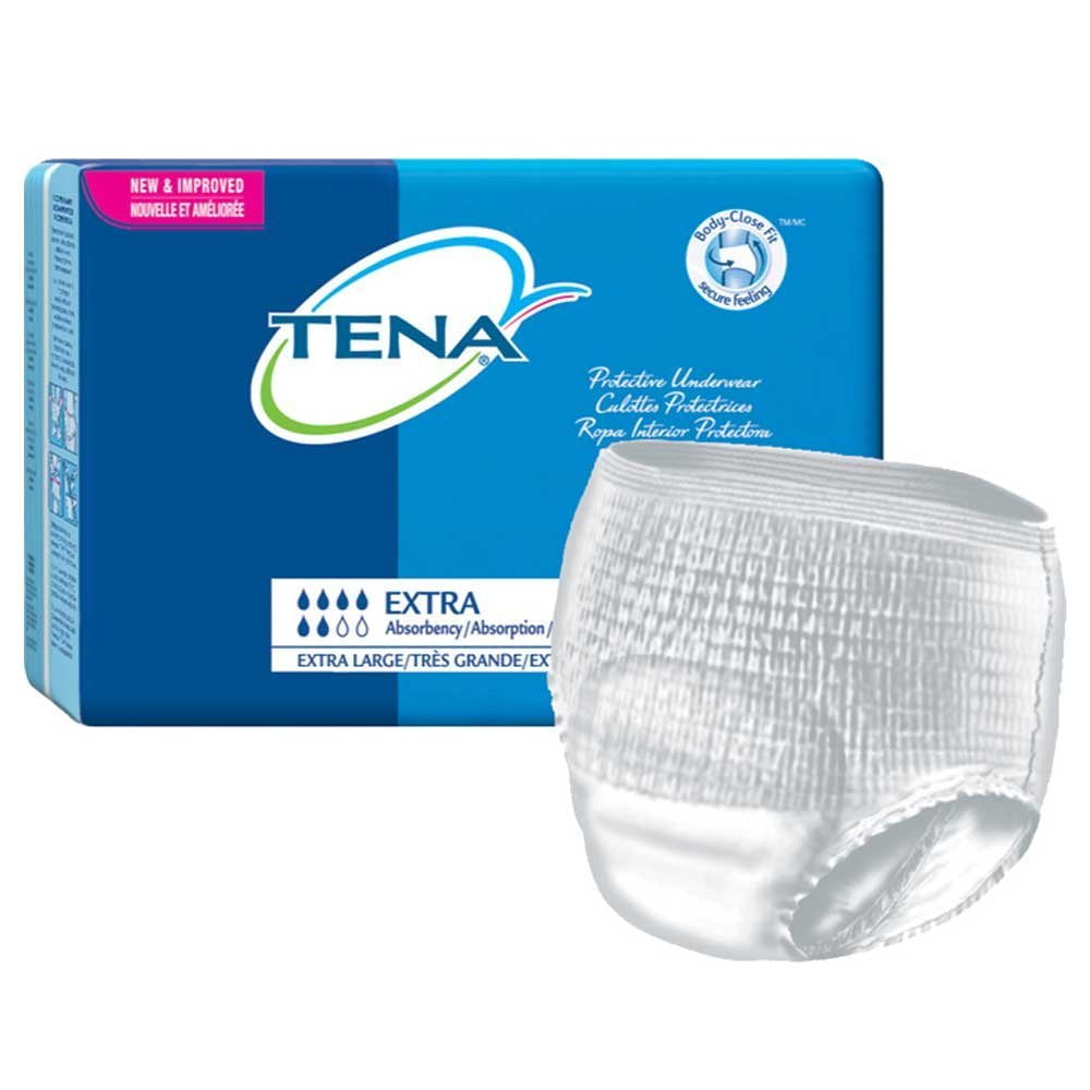 SCA 72425 Tena Protective Underwear Extra Ab, XL 55-66, PK/12 - Walmart.com