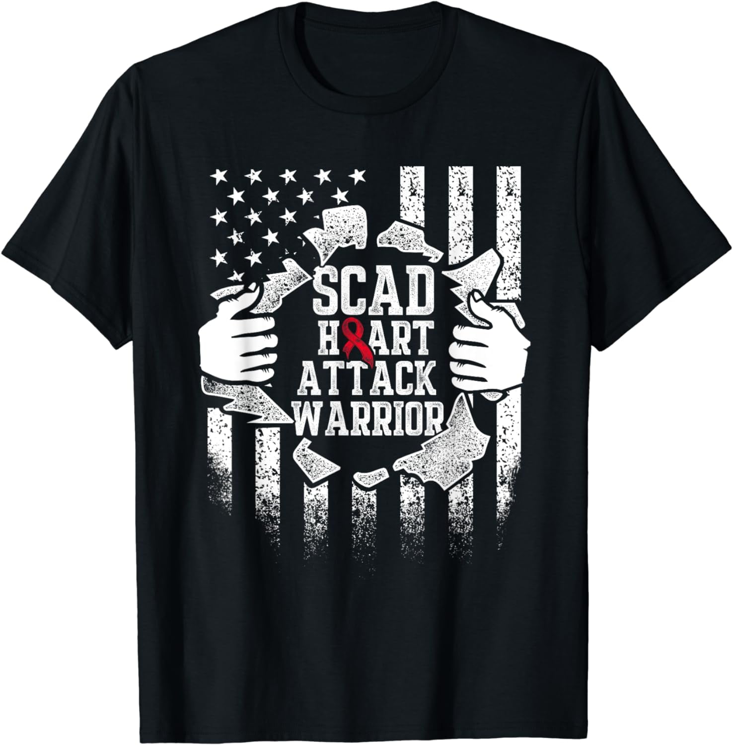SCAD Heart Attack Survivor Colors Warrior Awareness T-Shirt - Walmart.com