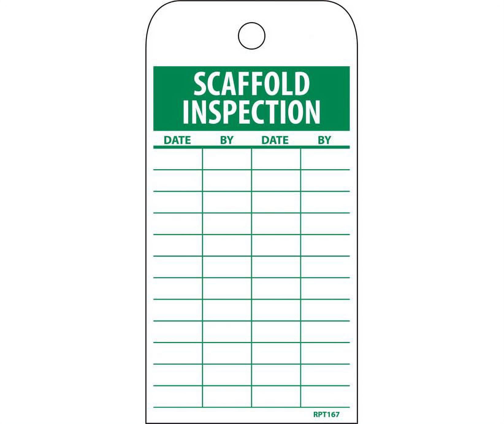 SCAFFOLD INSPECTION TAG - Walmart.com