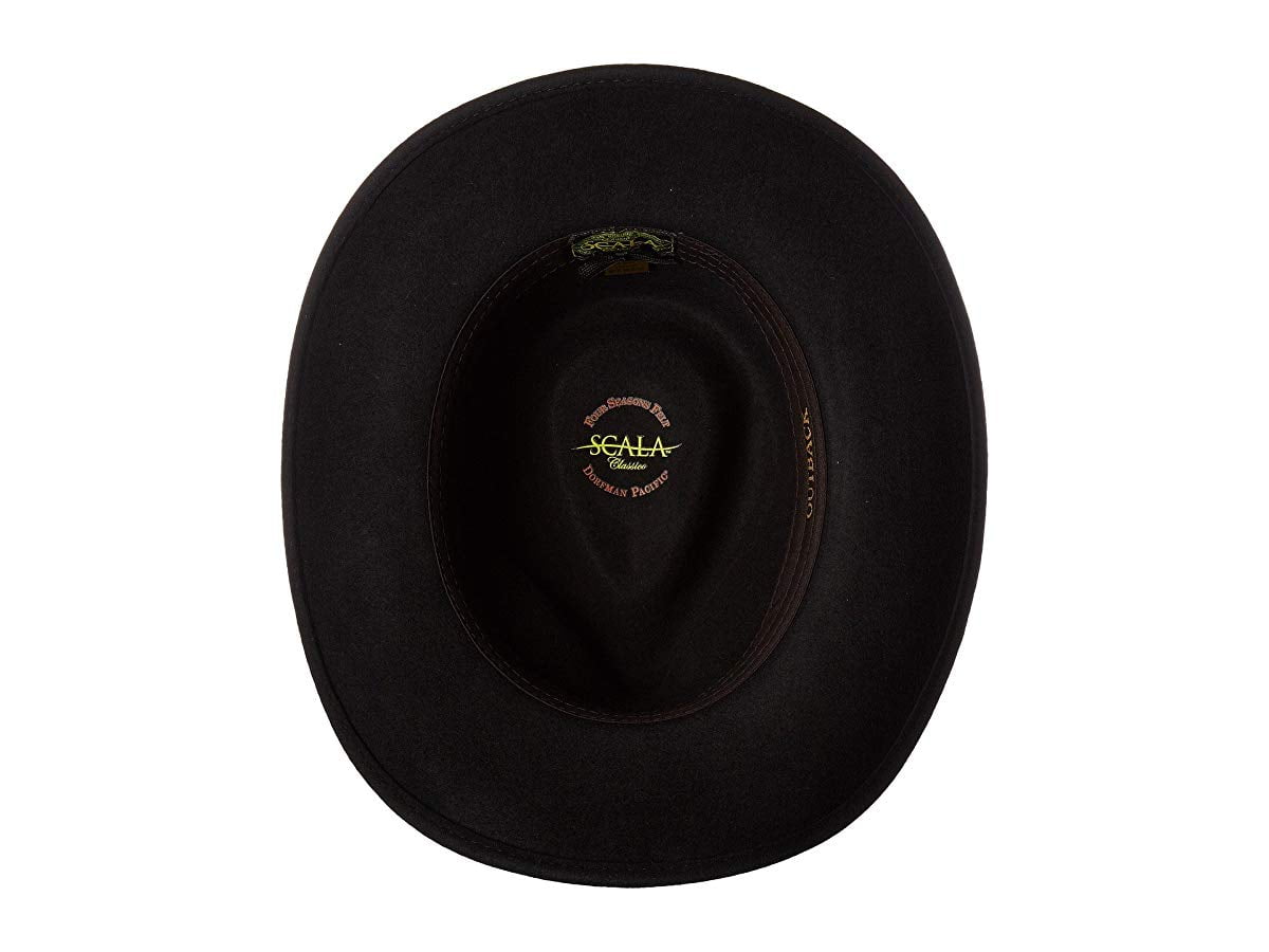 SCALA Crushable Felt Outback Black - Walmart.com