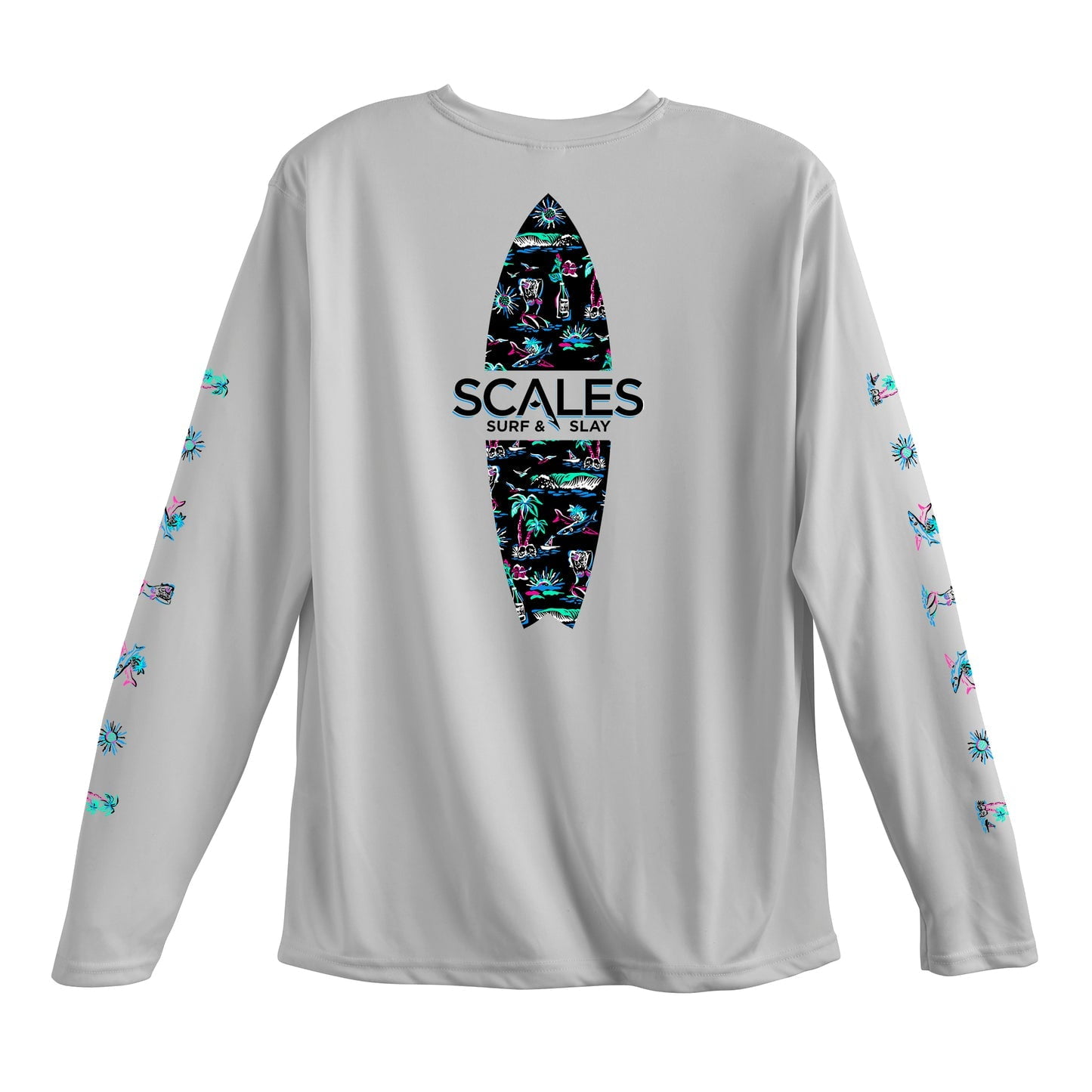 SCALES Epic Trip Long Sleeve Performance Shirt Grey, XLarge - Walmart.com