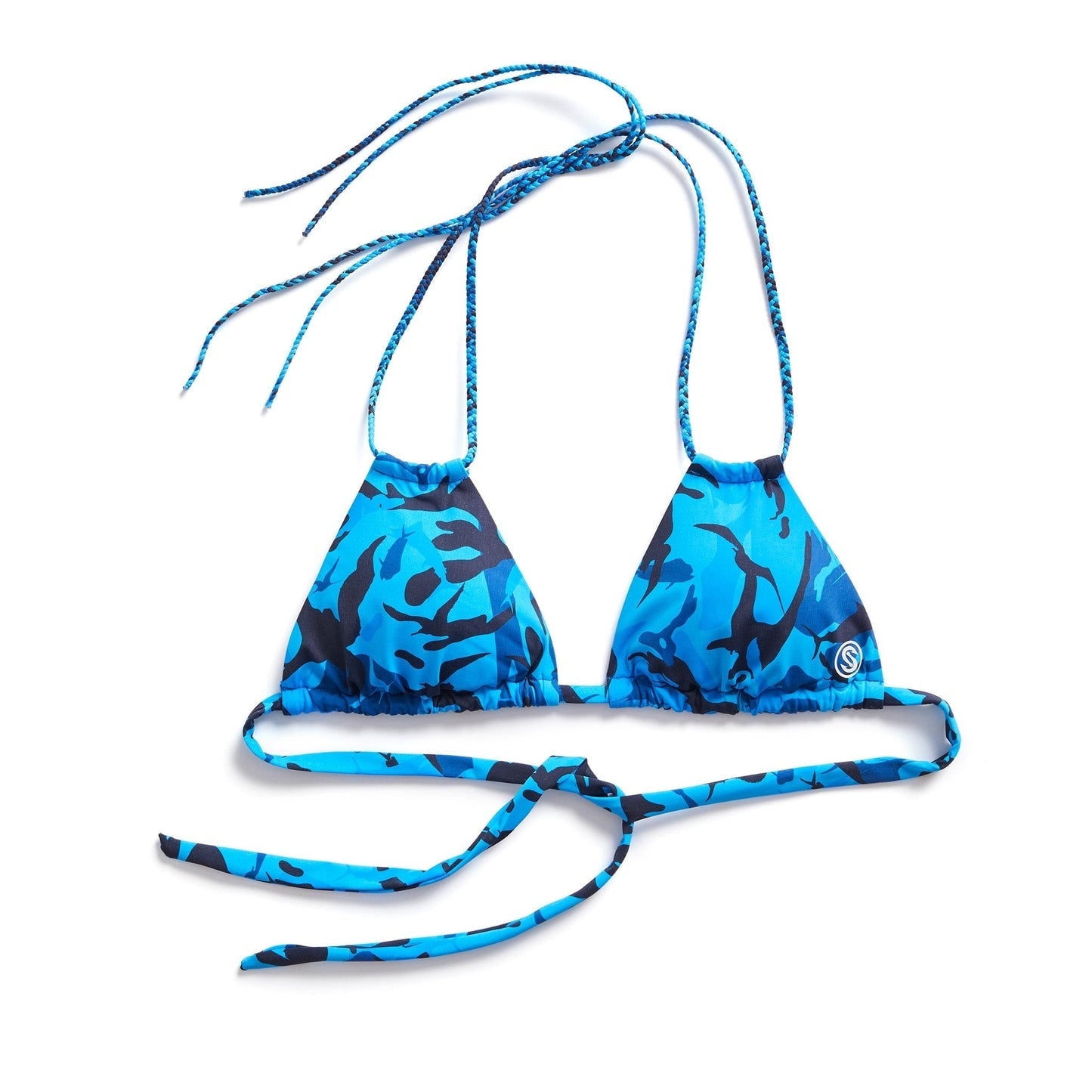 SCALES Frigate Camo Bimini Twist Top Frigate Blue Camo, Small Swimwear ...