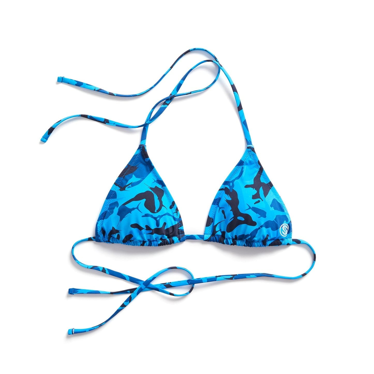 SCALES Frigate Camo Triangle Top Frigate Blue Camo, Small Swimwear ...