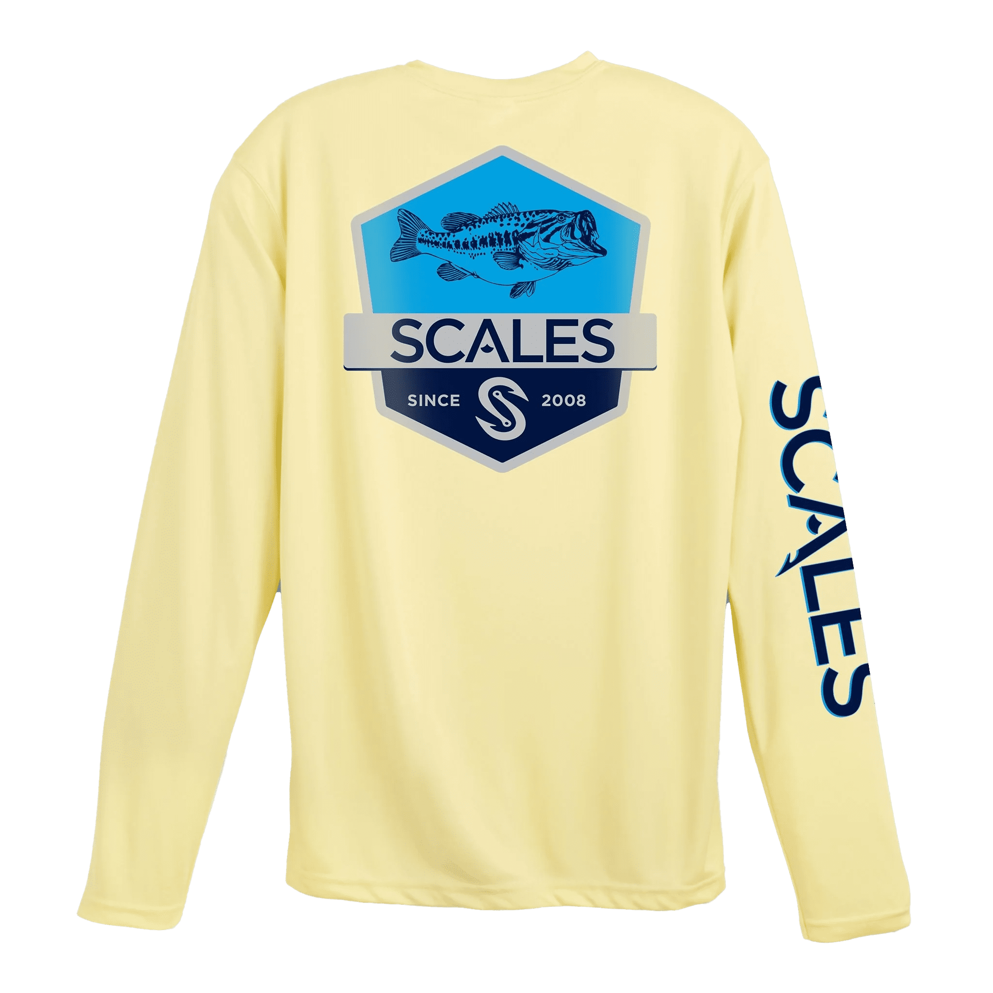 SCALES PRO Bass Badge Performance Yellow, XLarge Long Sleeve - Walmart.com
