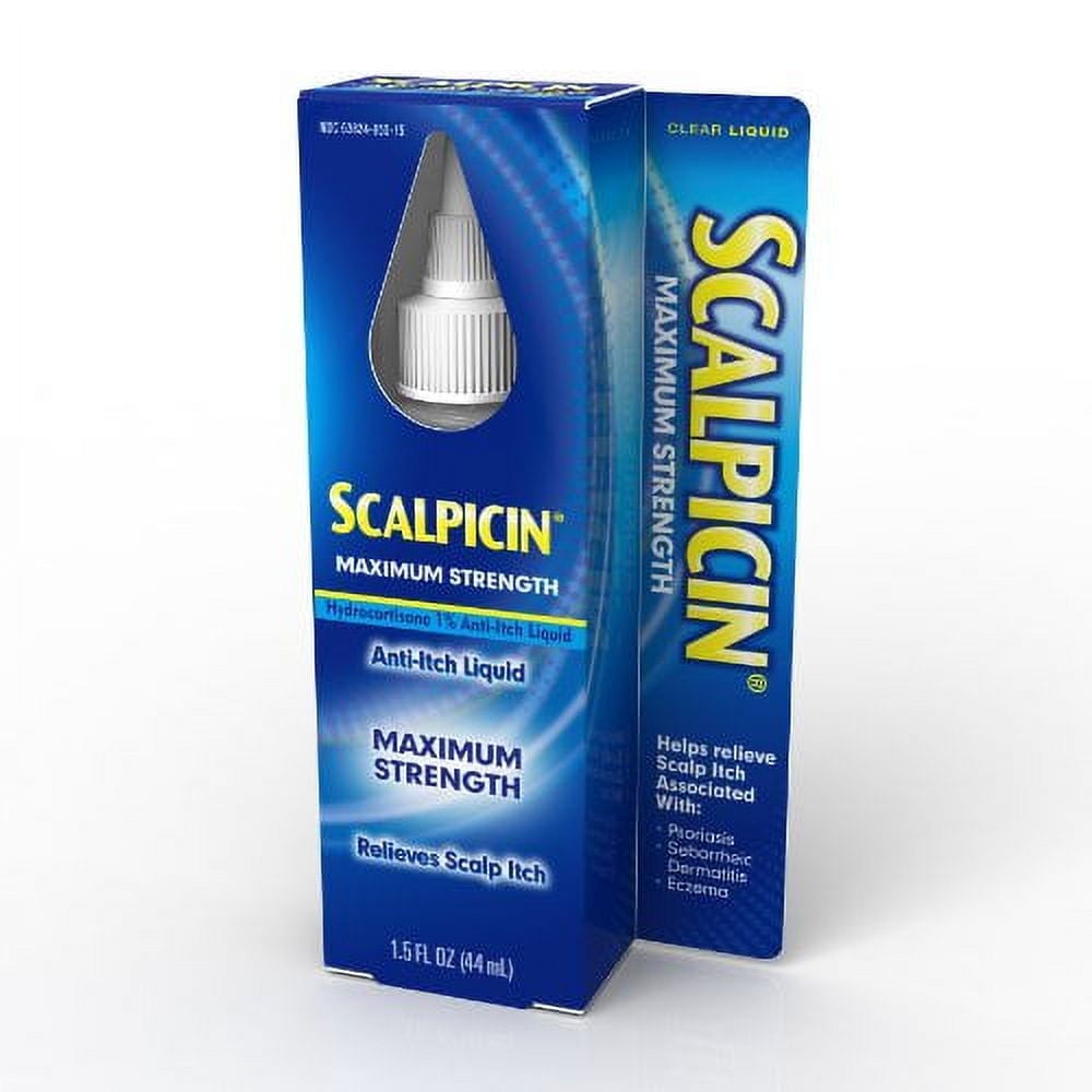 Scalpicin Maximum Strength Anti-Itch Scalp Treatment, 1% Hydrocortisone ...