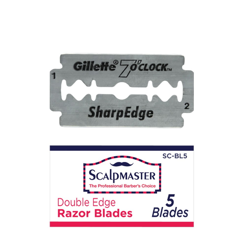 SCALPMASTER Barber Shaving Razor Double Edge Blades 5pcs SR-SC-BL5 ...