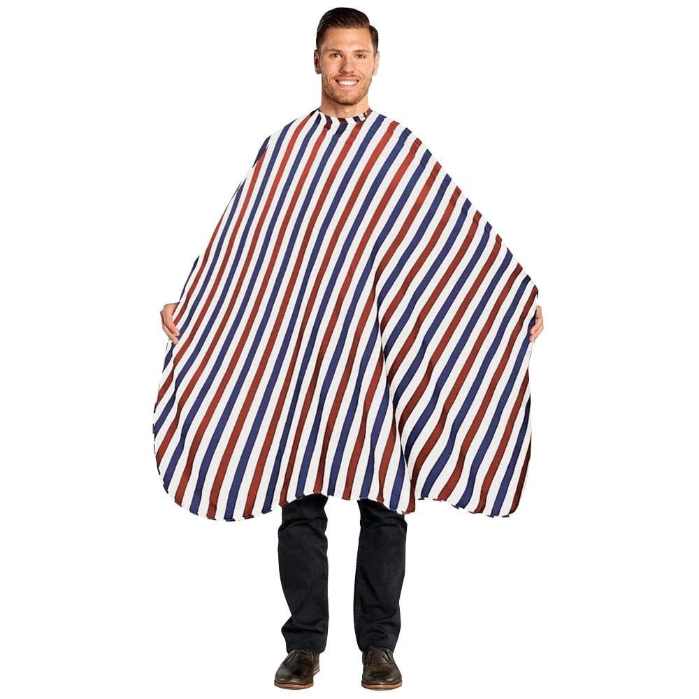 SCALPMASTER POLYESTER STRIPED BARBER CAPE - RED/ BLUE - Walmart.com