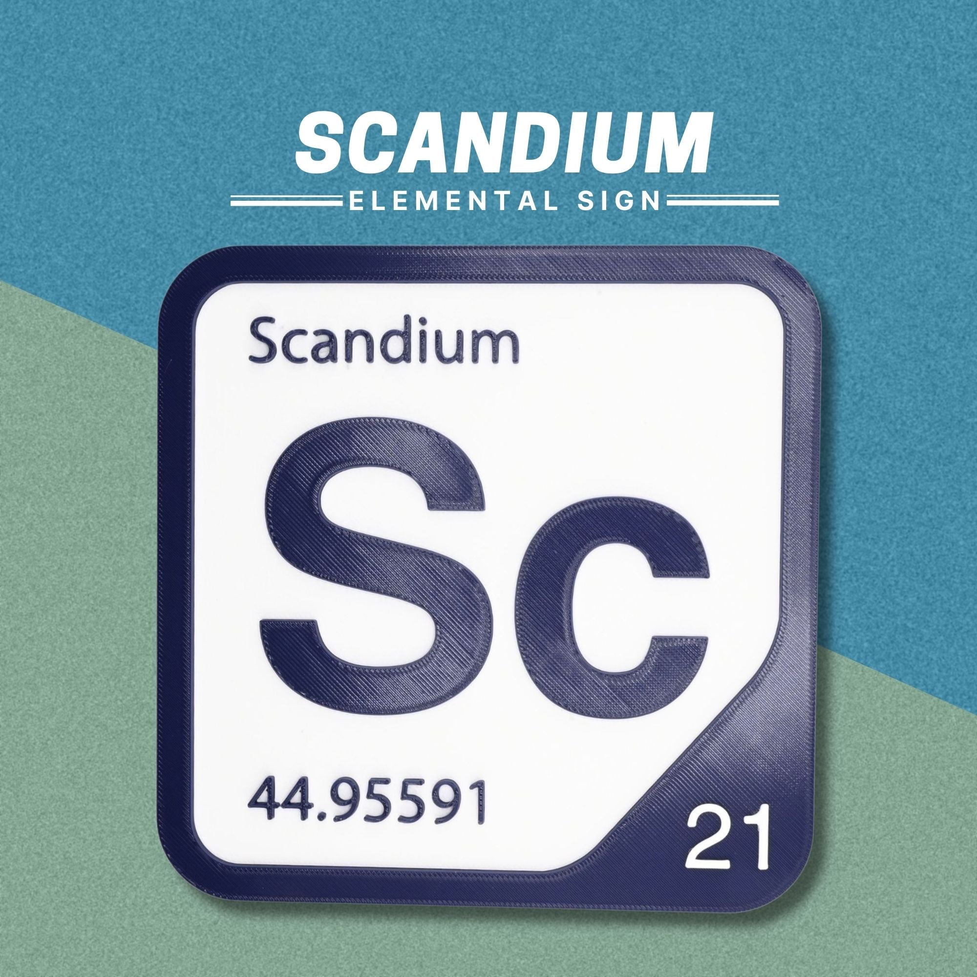 SCANDIUM Periodic Table Tile – Educational Wall Art for Science Lovers ...