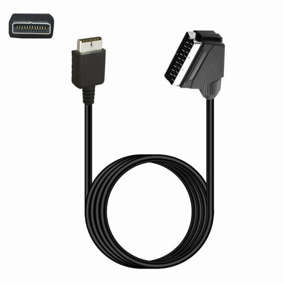 SCART AV Cable For PS1 PS2 PS3 Consoles 1.8m High Speed RGB Video Audio ...