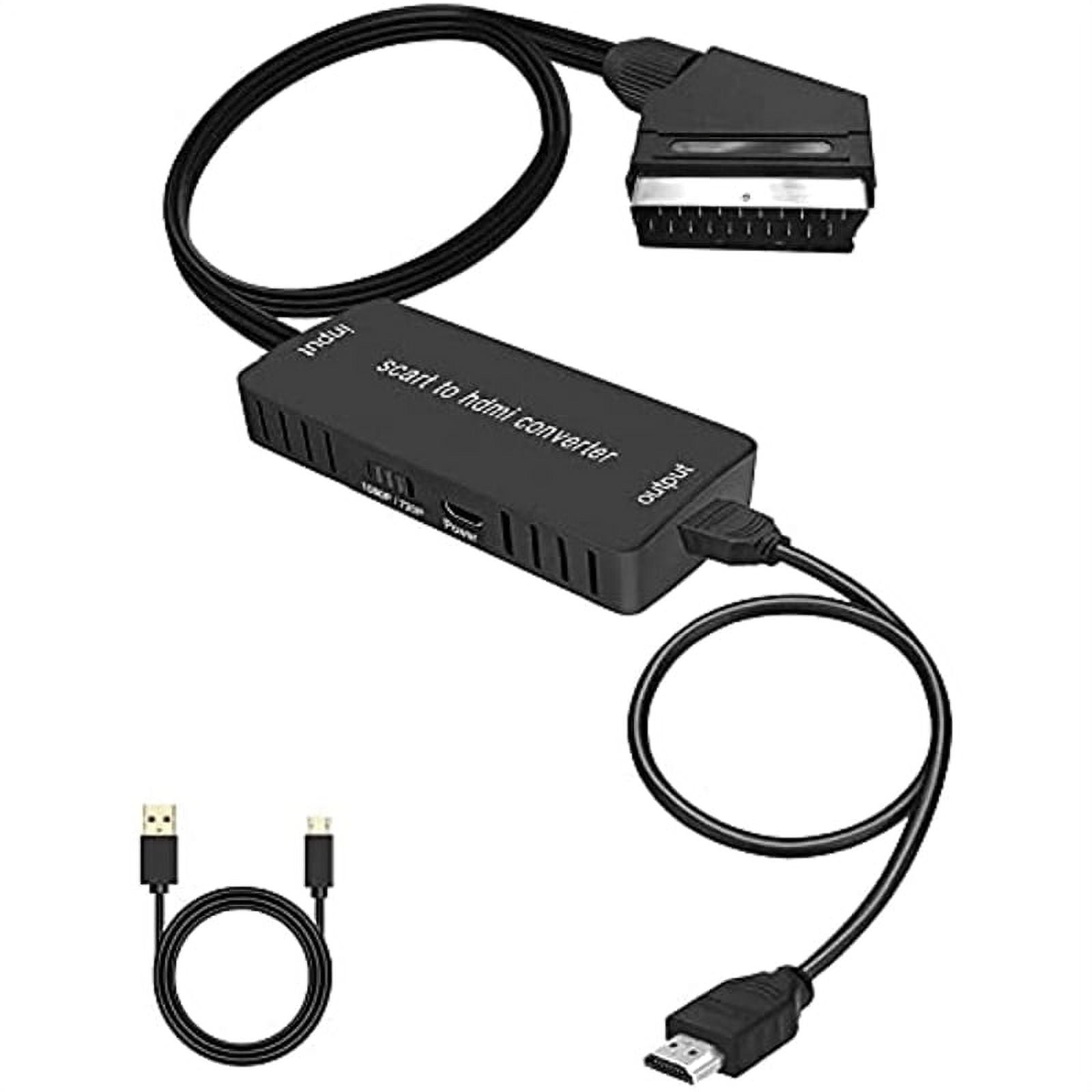 SCART to HDMI Converter with HDMI Cable, Scart in HDMI out HD 720P ...