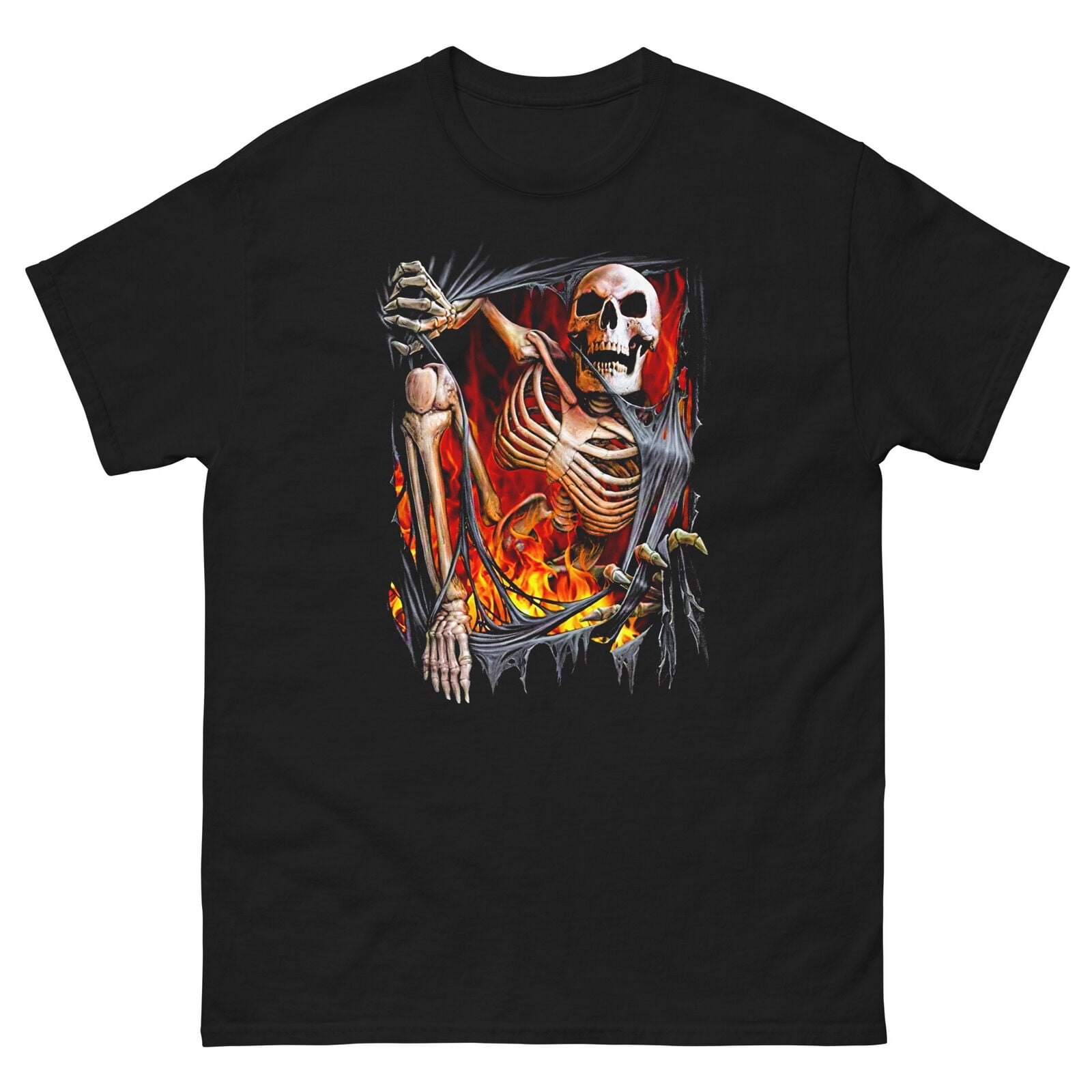 SCARY HALLOWEEN SKELETON CRAWLING OUT SCARY Men's classic tee - Walmart.com