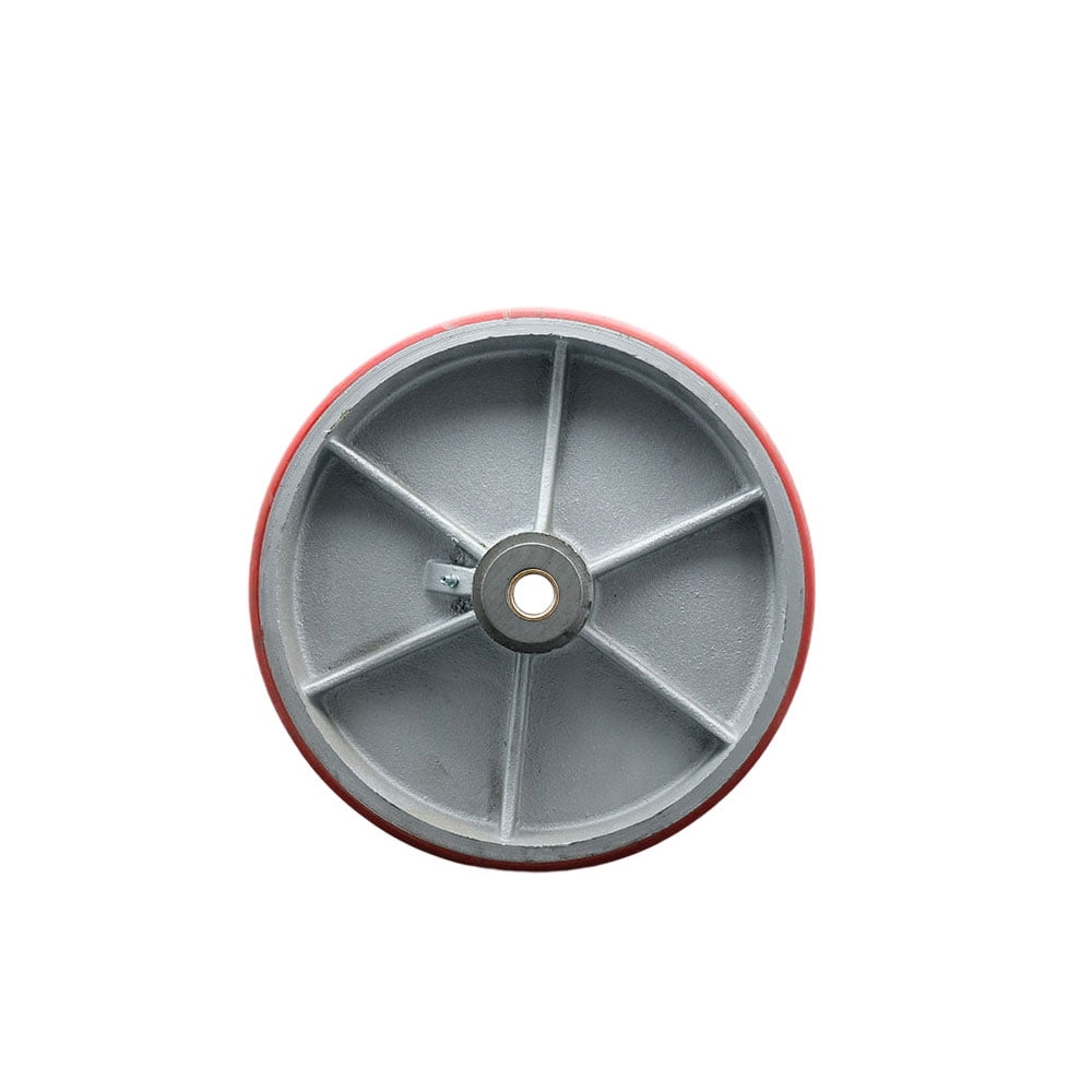 SCC-12" Red Poly on Cast Iron Wheel Only w/Roller Bearing-3/4" Bore ...