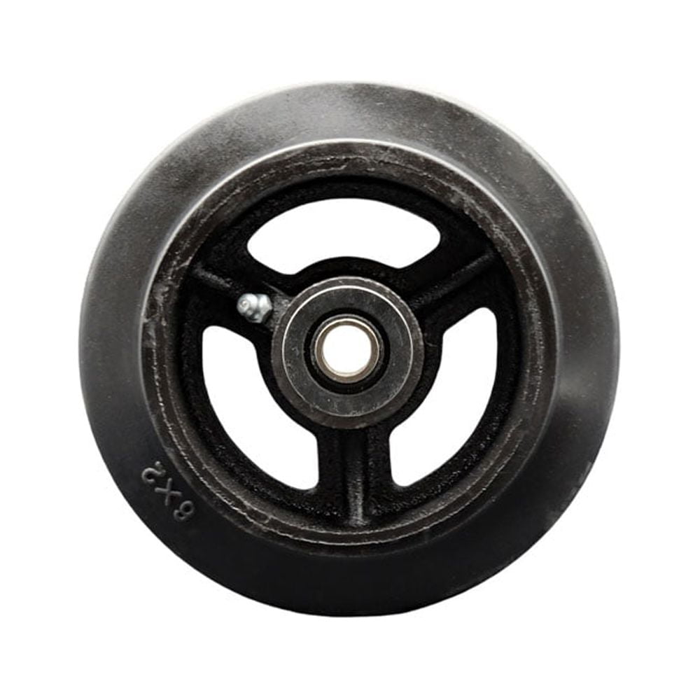 SCC - 6" Rubber on Cast Iron Wheel Only w/Roller Bearing-1/2" Bore-500 ...