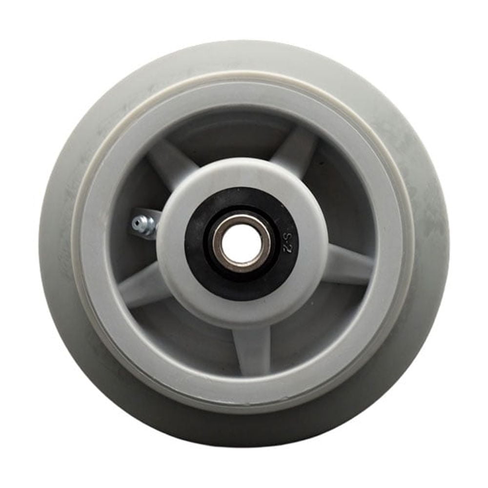 SCC-6" Thermoplastic Rubber Flat Tread Wheel Only w/Roller Bearing-500 ...