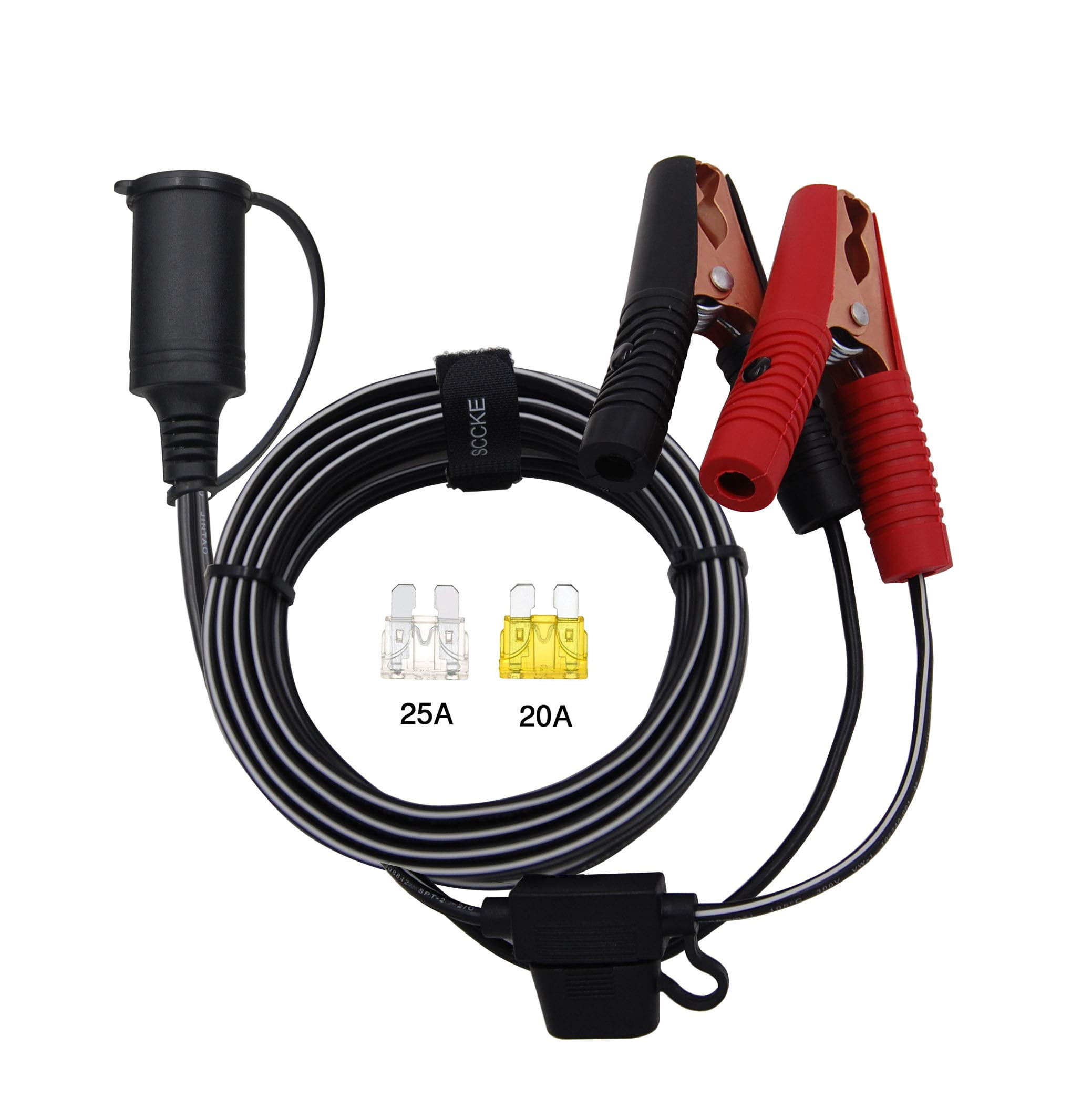 SCCKE 10FT/3.05m 14AWG 20A 12V 24V Female Car Cigarette Lighter Socket ...