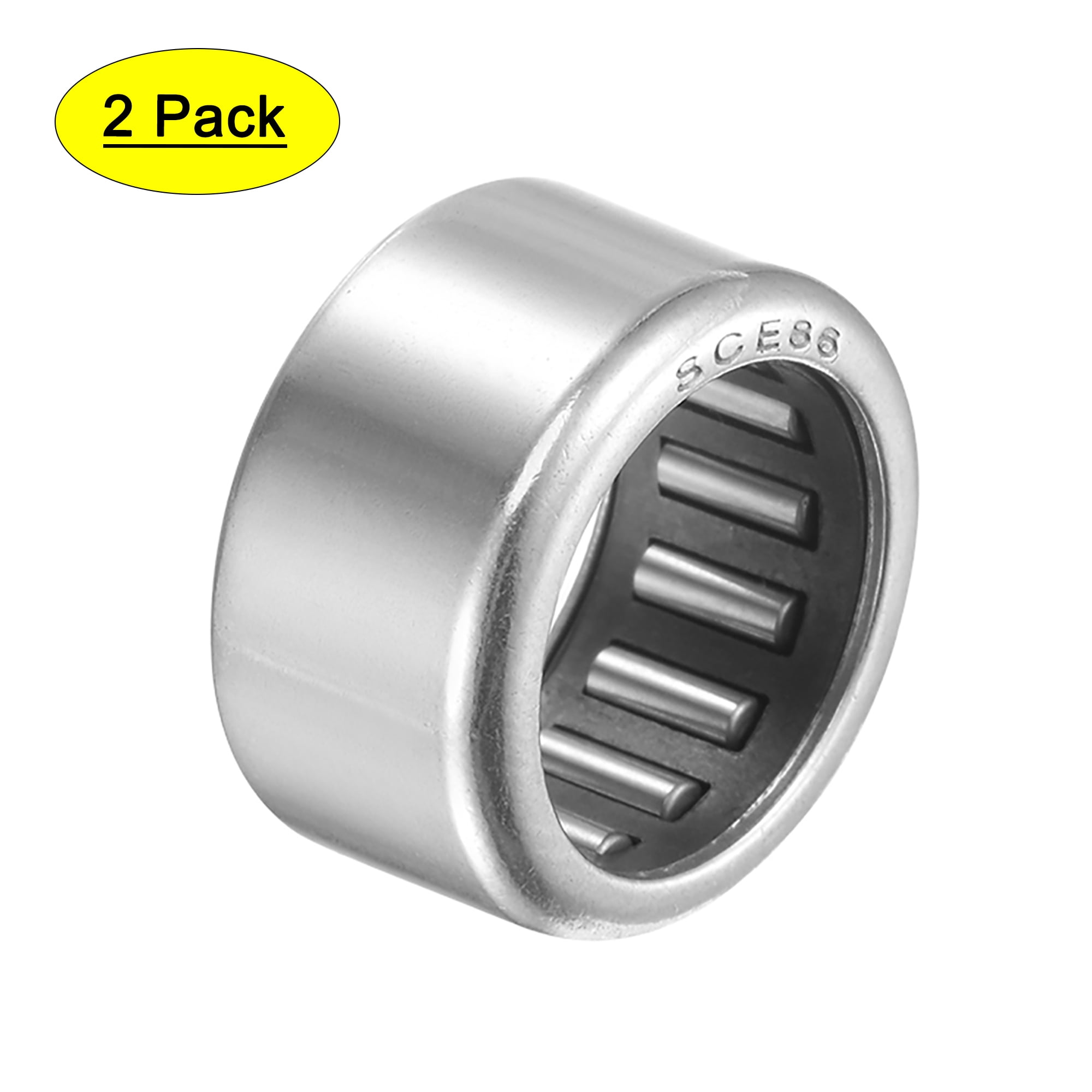 SCE86 Needle Roller Bearings 1/2" Bore 11/16" OD 3/8" Width Chrome ...