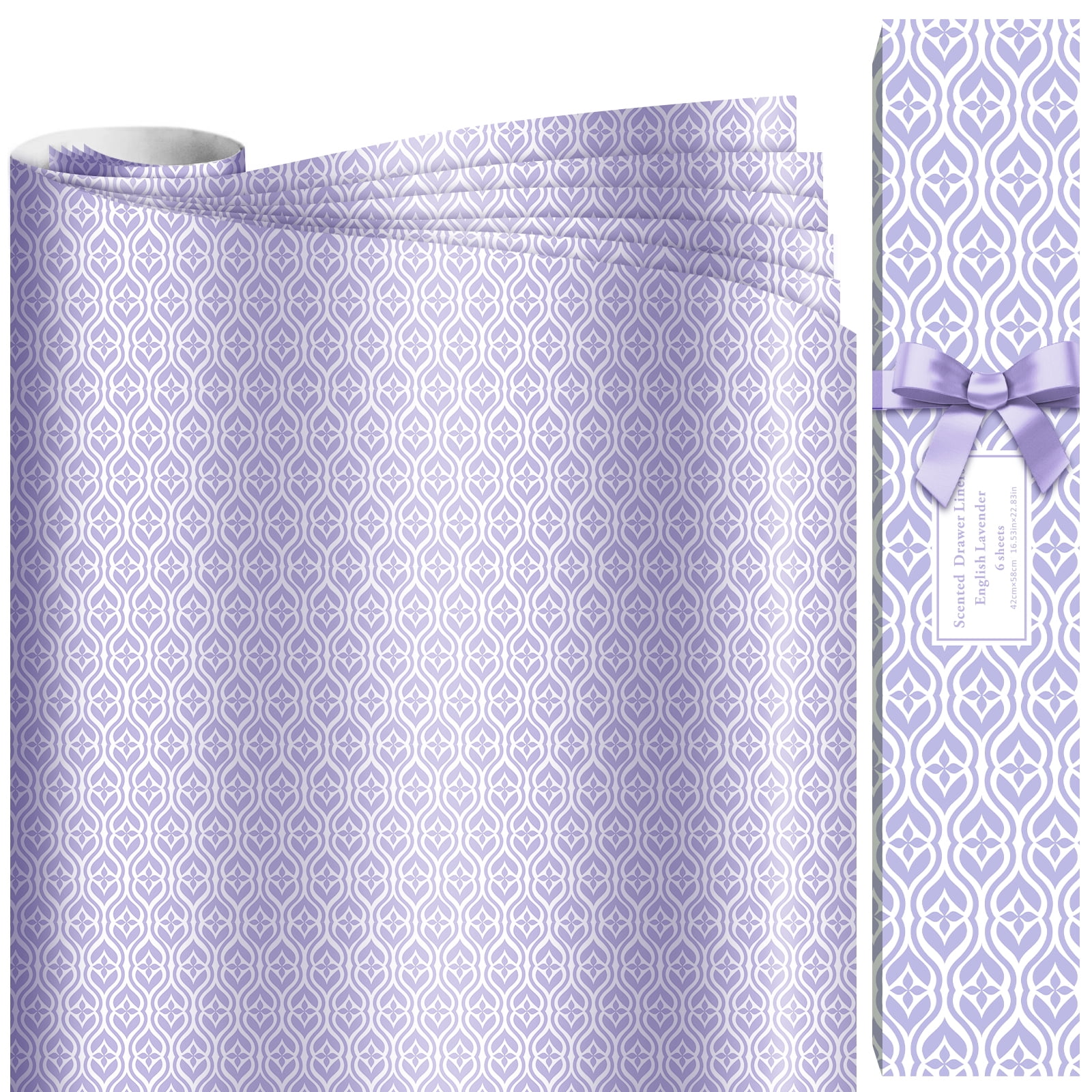 SCENTORINI 6 Sheets Drawer Liners, Lavender Scented Shelf Liner Paper ...