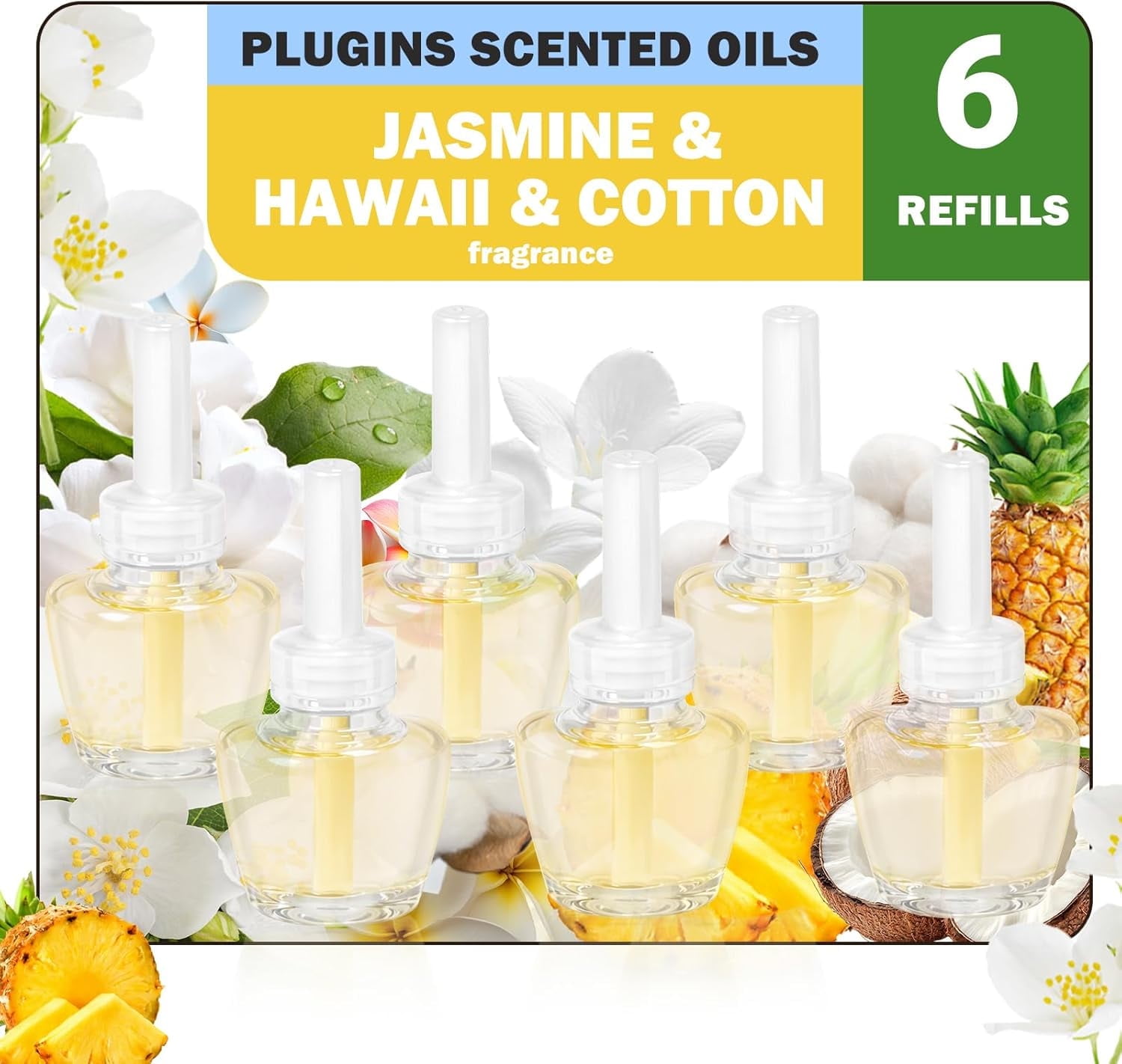 PlugIns Refills Air Freshener, Jasmine, Hawaiian, Cotton Scented ...