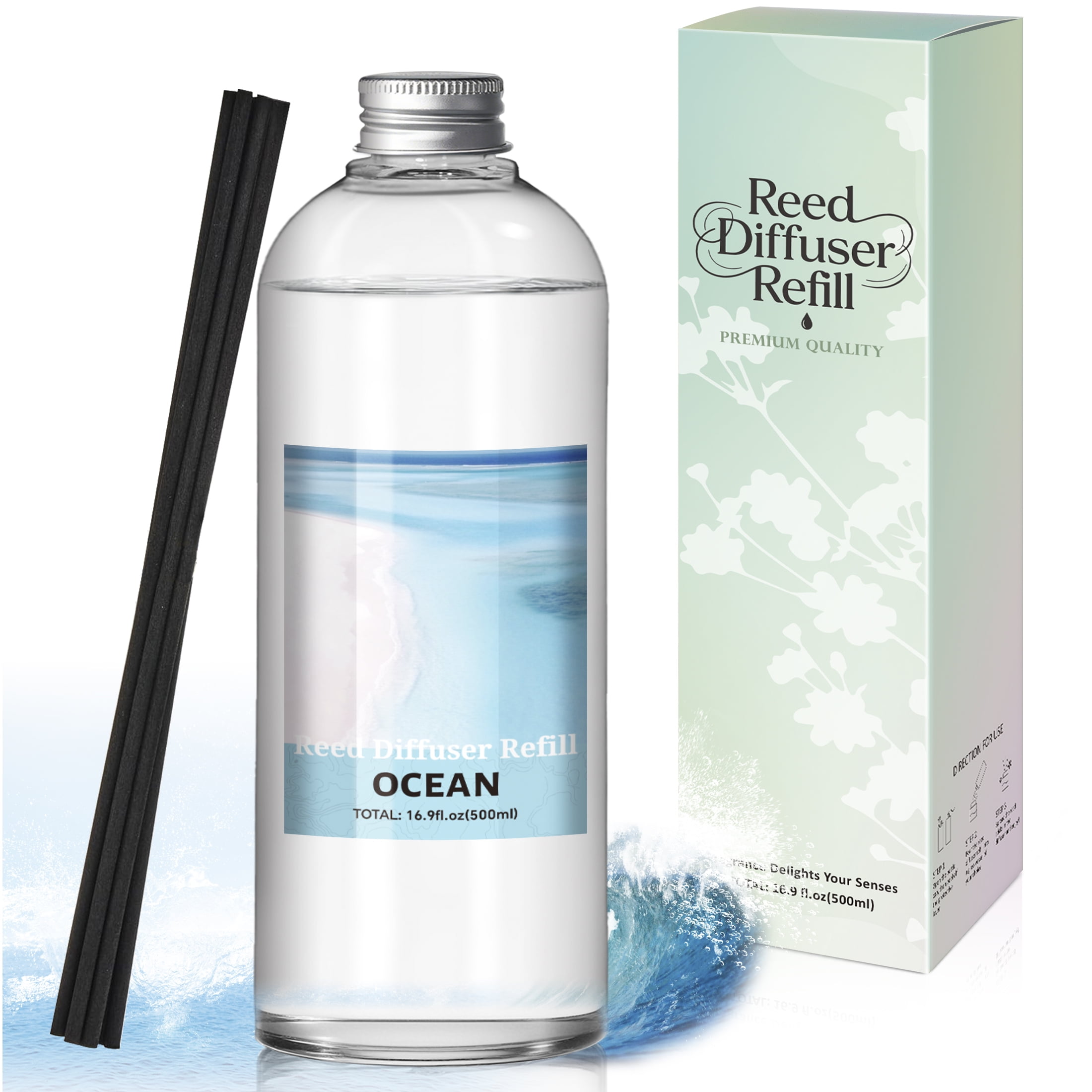 SCENTORINI Reed Diffusers for Home, Ocean Scented Diffuser with Sticks ...