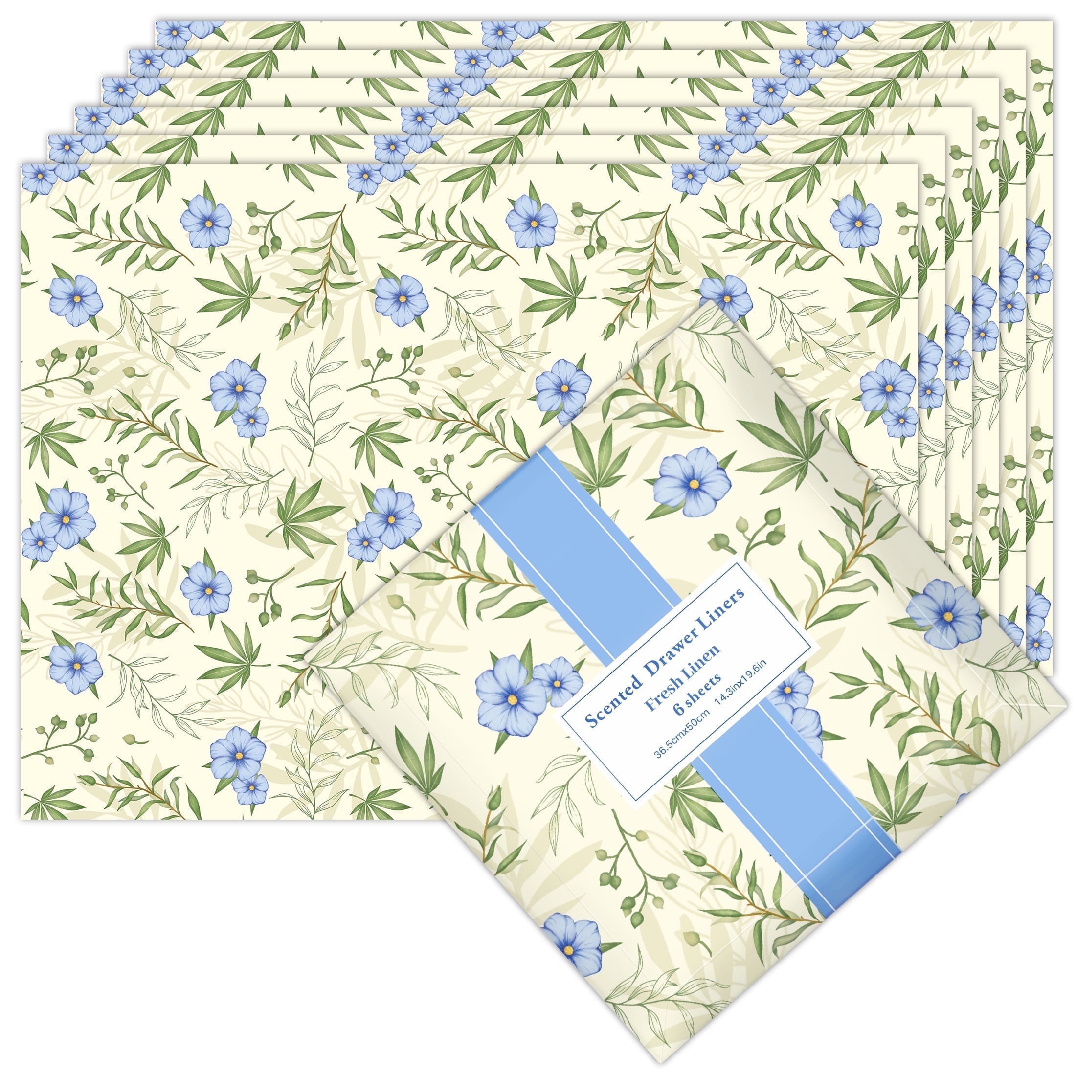 SCENTORINI Linen Scented Drawer Liners, 6 Sheets, Fragrant Shelf Paper ...