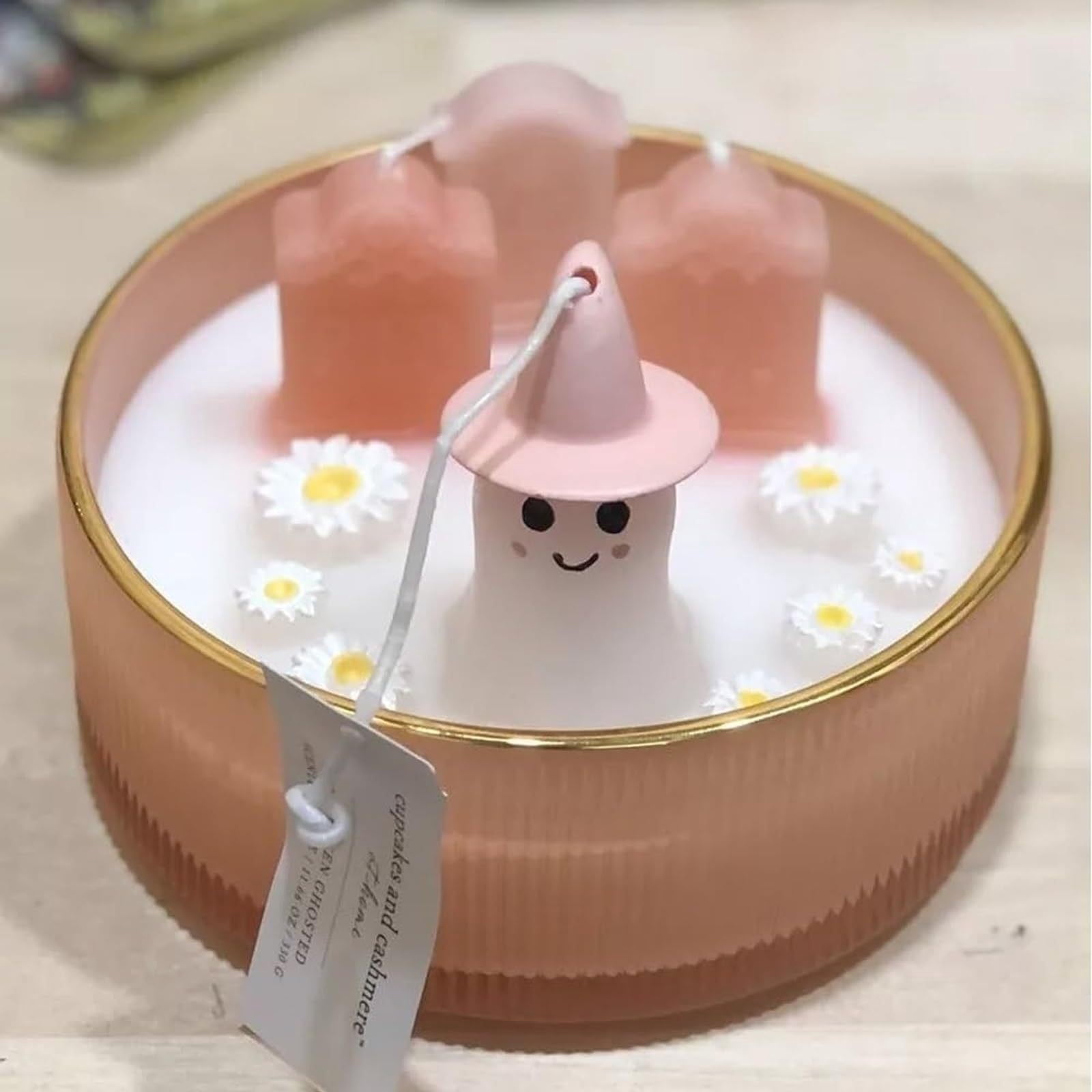 SCGSY Halloween Candle Ghost Decor, Cartoon Ghost Candle for Halloween ...