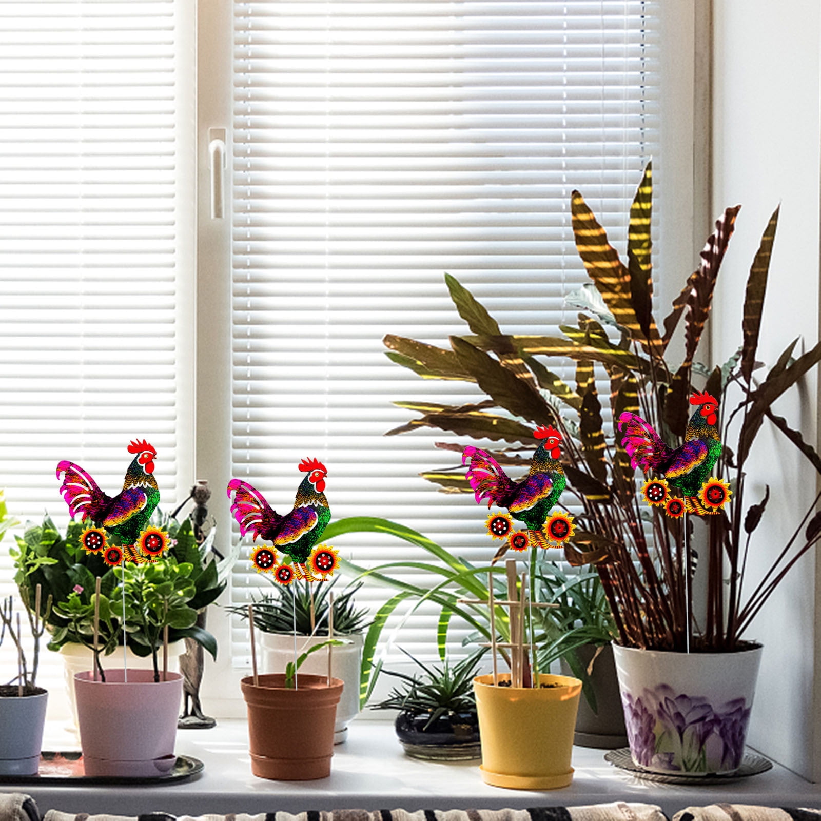 SCGSY Under 10 Dollars Home Decor Clearance Rooster Garden Plug In Home ...