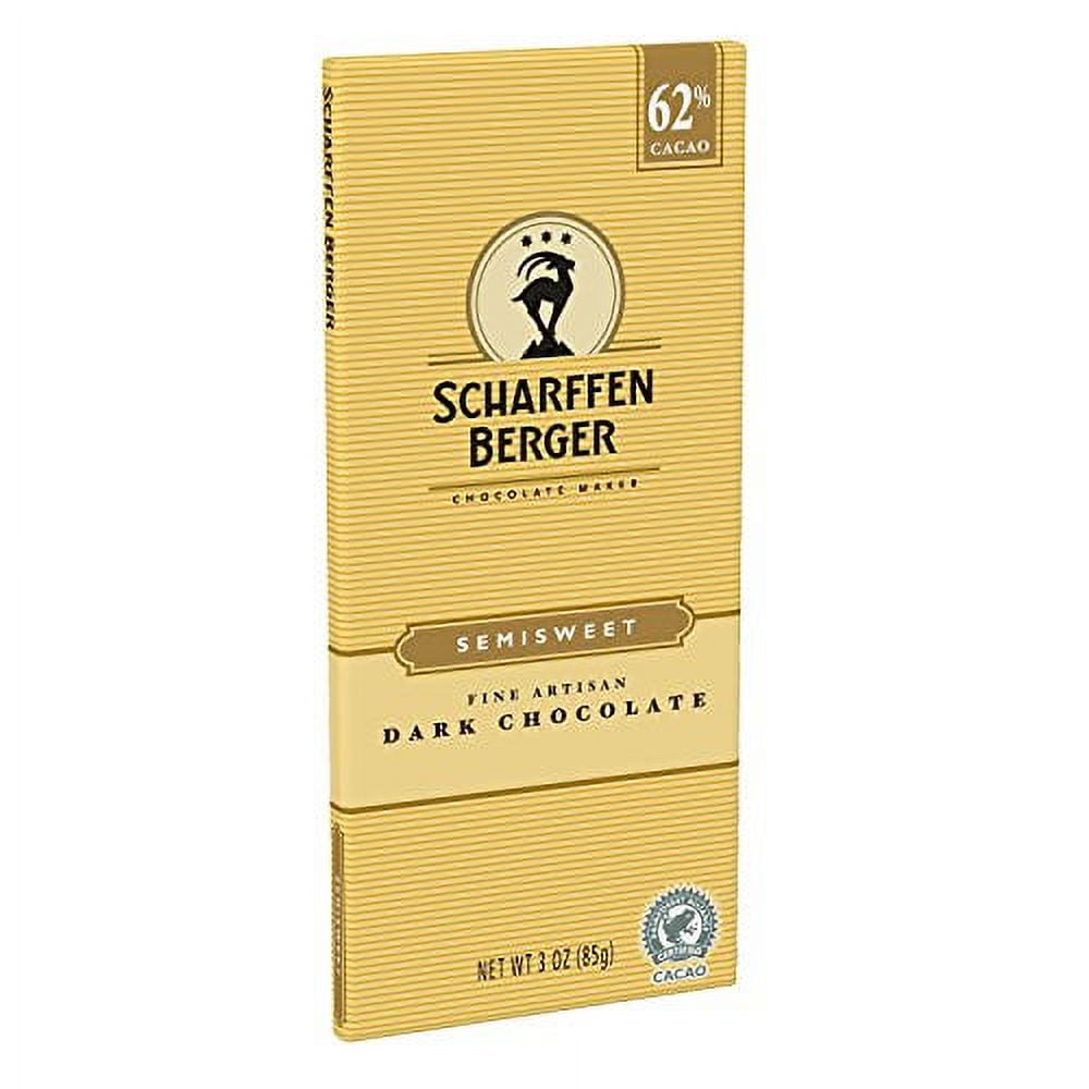 SCHARFFEN BERGER 62% Cacao Semisweet Dark Chocolate Bar, 3 Ounce ...