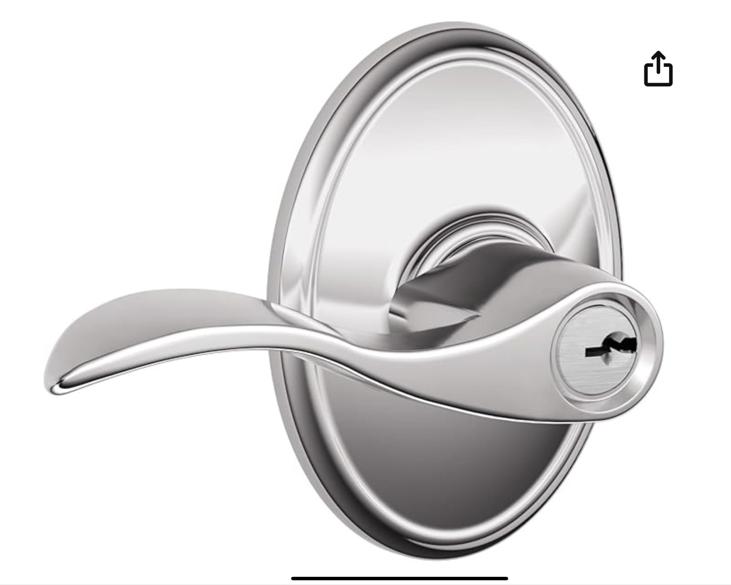 SCHLAGE Accent Lever with Wakefield Trim Keyed Entry Lock in Bright ...