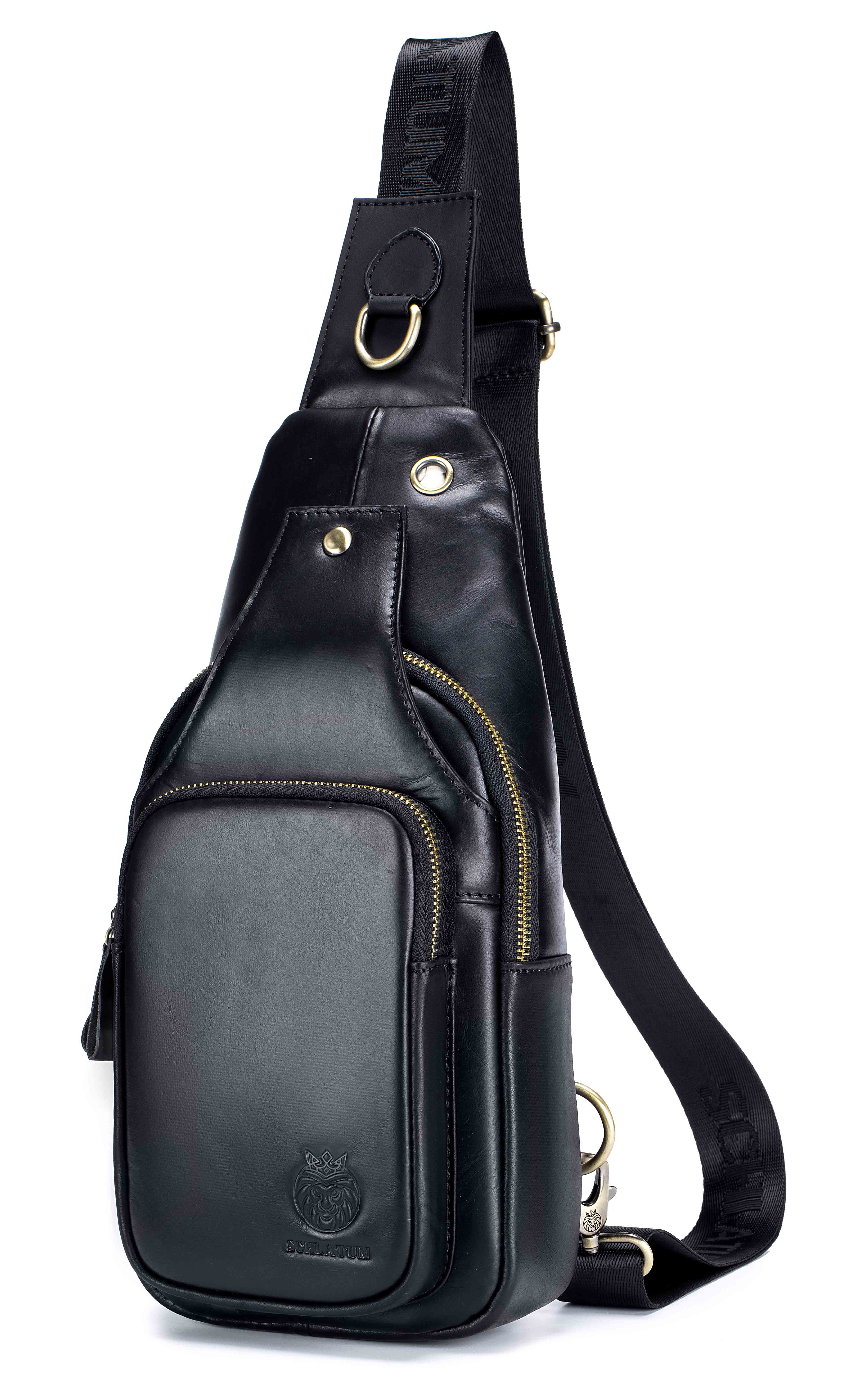 SCHLATUM Sling Bag for Men Genuine Leather Small Crossbody Bag Men ...