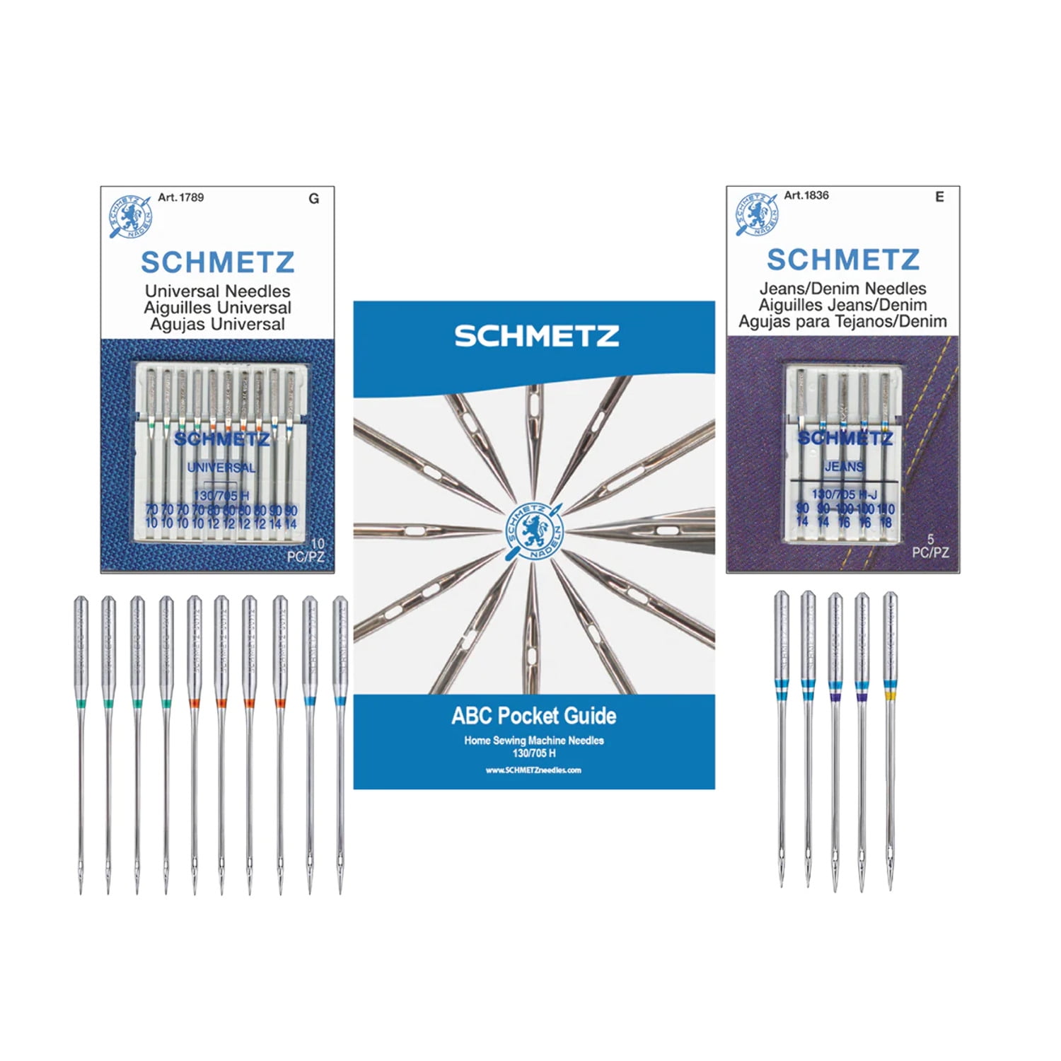 SCHMETZ Heavy Duty Denim and Universal Ballpoint Machine Needles Combo Pack - Walmart.com