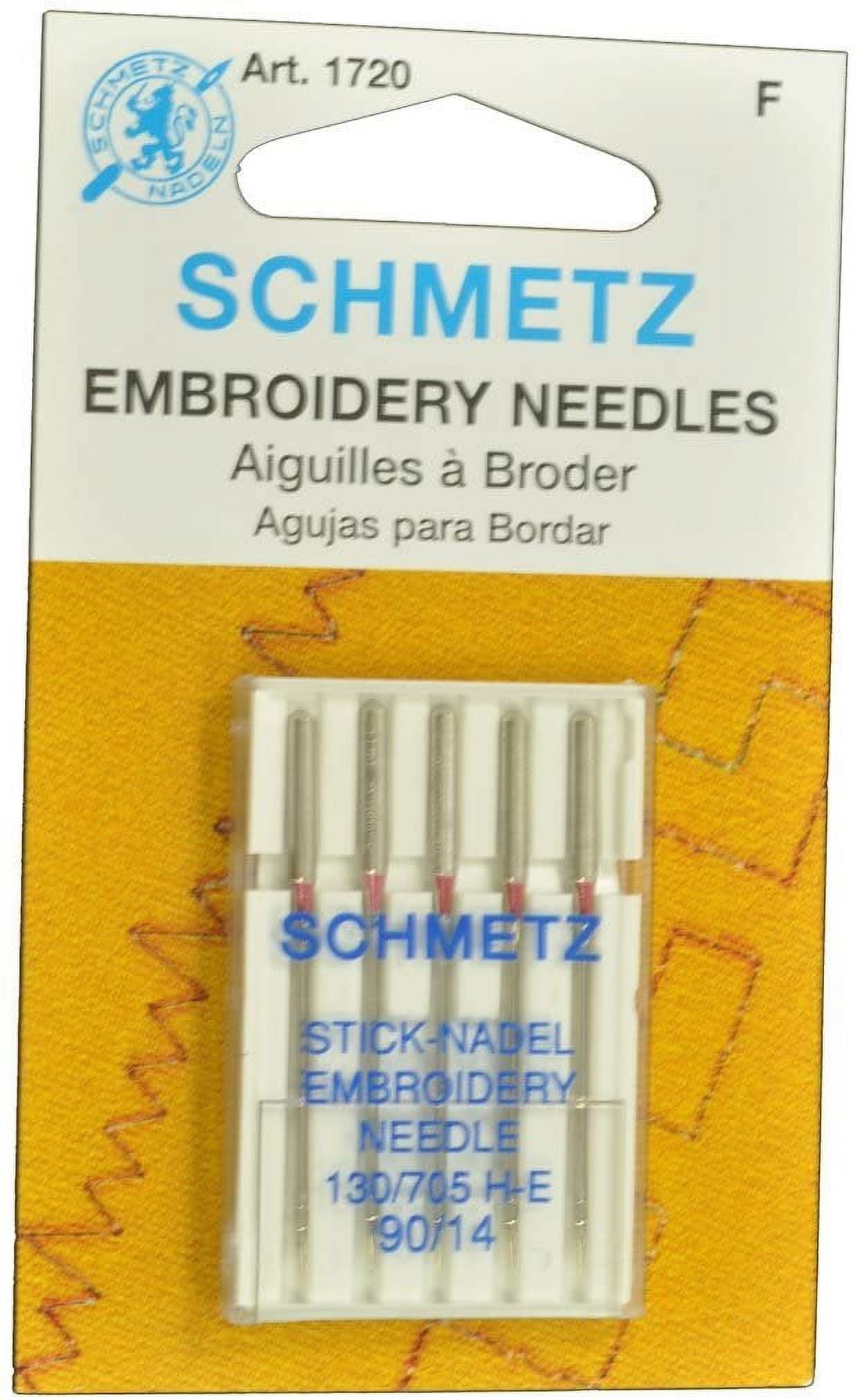 SCHMETZ Embroidery Sewing Needles Size 90/14 - Walmart.com