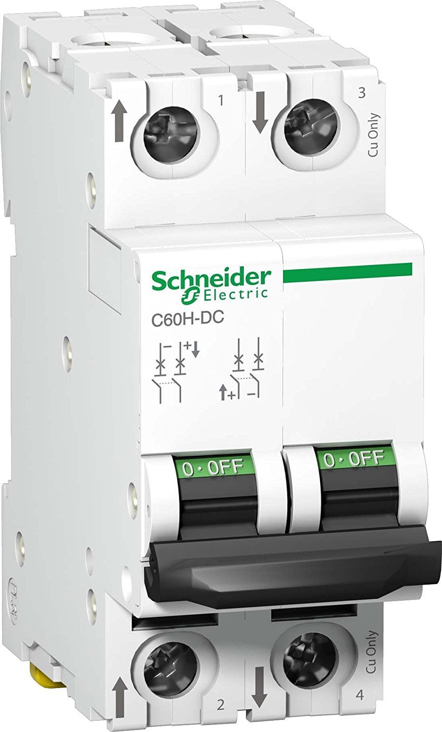 SCHNEIDER 16 Ampere 2 Pole DC Solar MCB White - Walmart.com