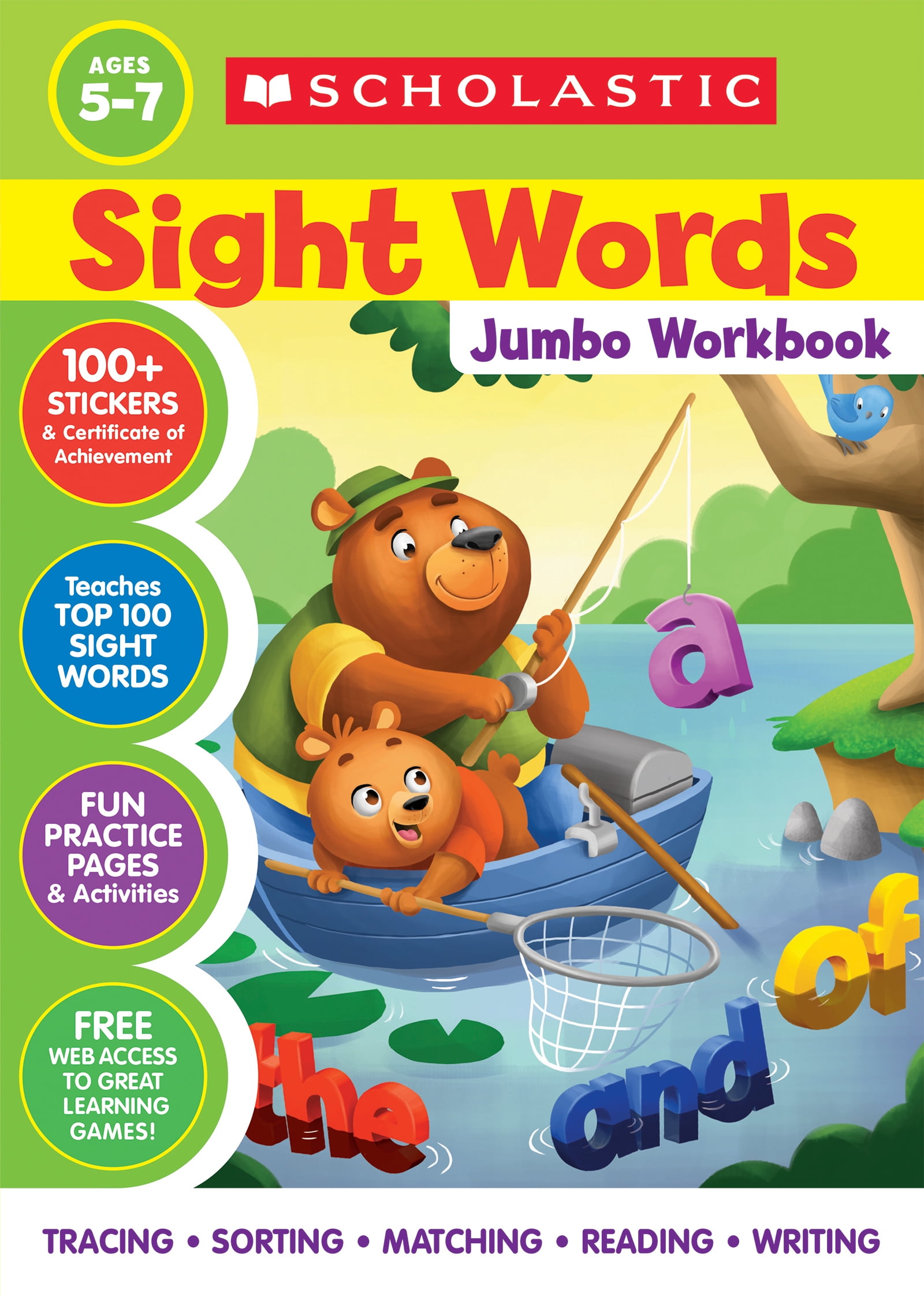 Scholastic Sight Words Jumbo Workbook for Kids with Practice Pages ...