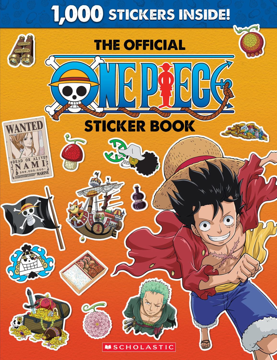 Scholastic The Official One Piece Sticker Book Hardcover with Over 1000 ...