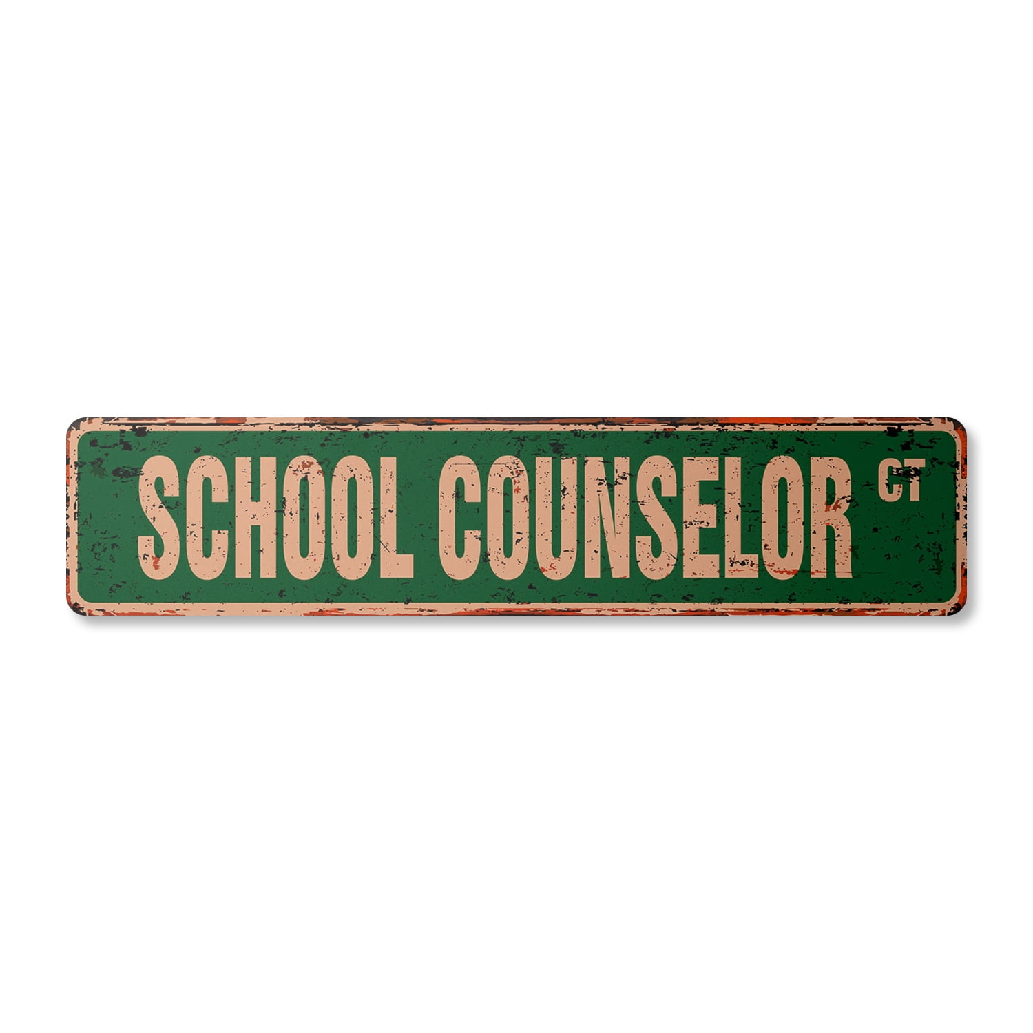 SCHOOL COUNSELOR Vintage Plastic Street Sign counseling psychology ...