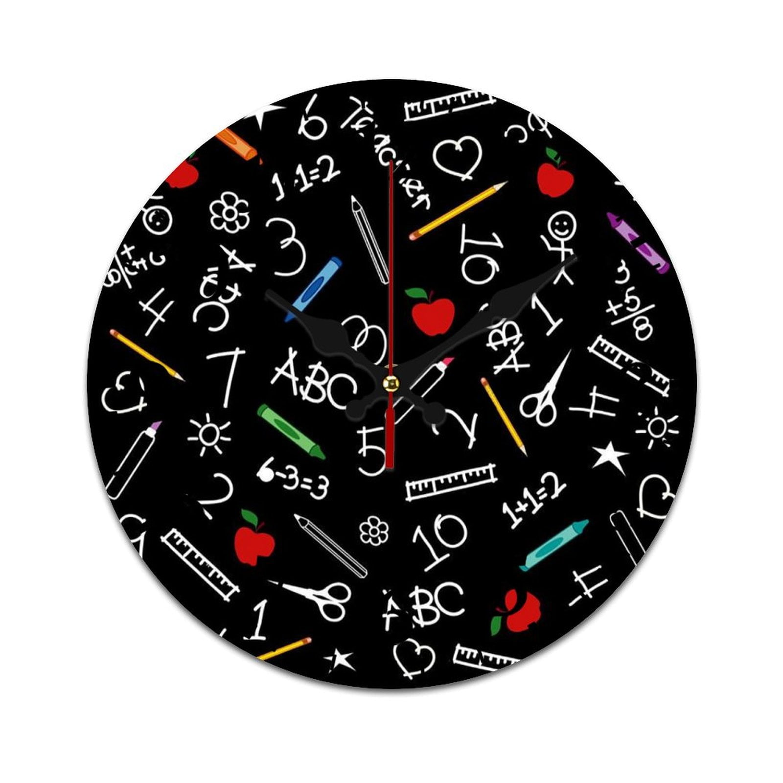 SCHOOL EDUCATION Wall Clock Modern Design Clocks Wall Hanging Home ...