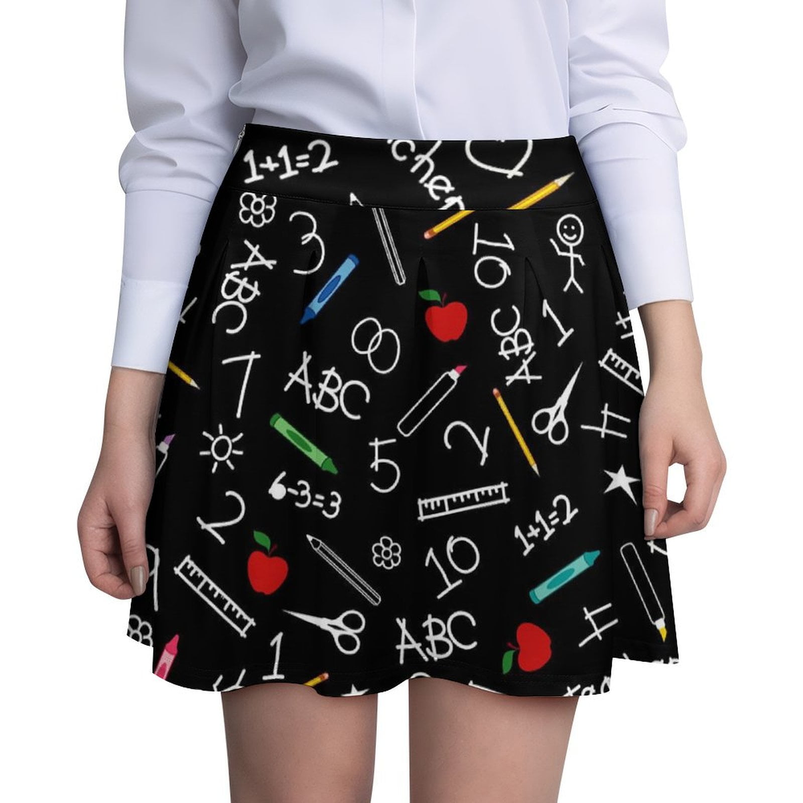 SCHOOL EDUCATION Women's Casual Mini Skirt Invisible Zipper Summer ...