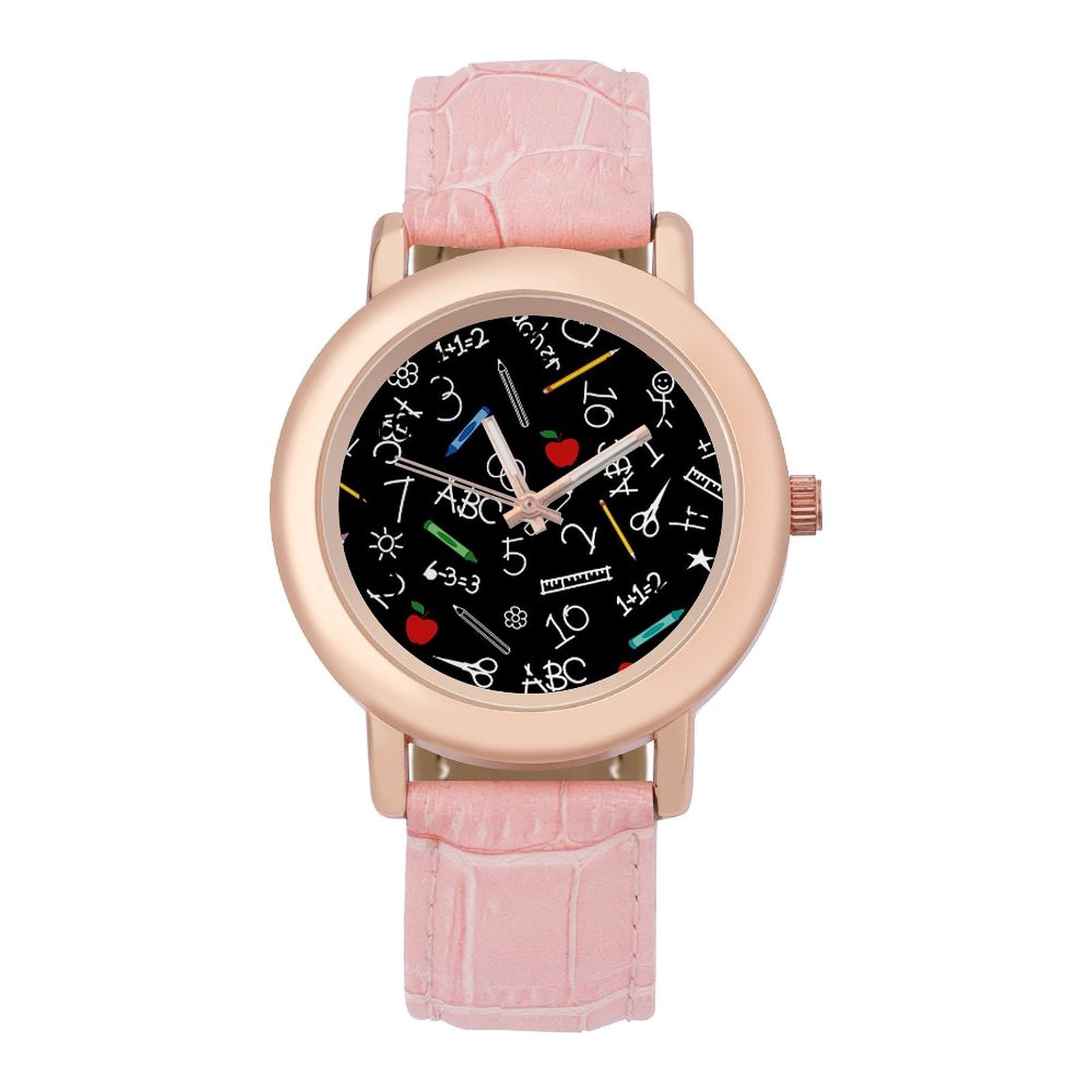 SCHOOL EDUCATION Women's Leather Strap Watch Elegant Leather Ladies ...